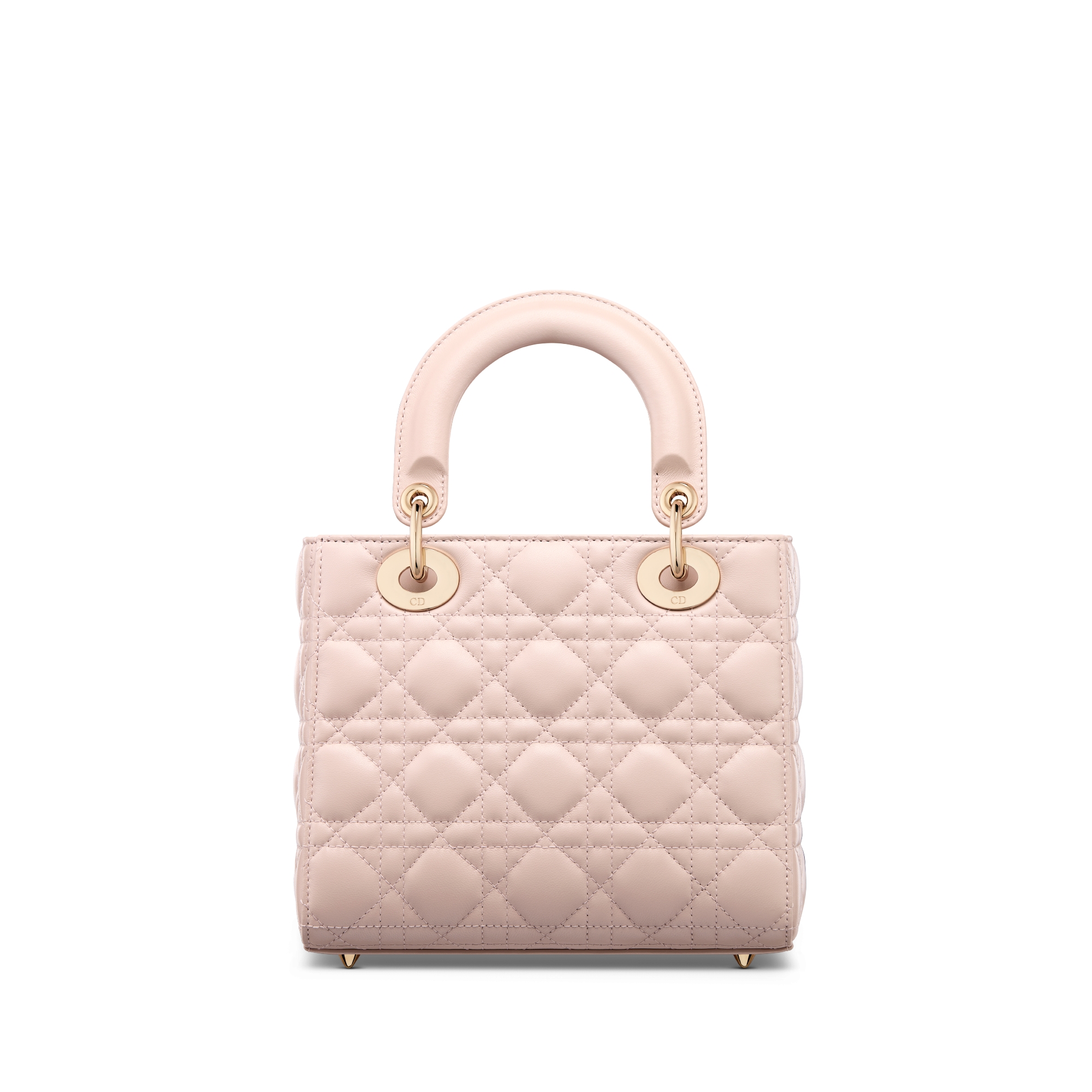 Small Lady Dior My ABCDior Bag Powder Pink Pearlescent Cannage Lambskin ...