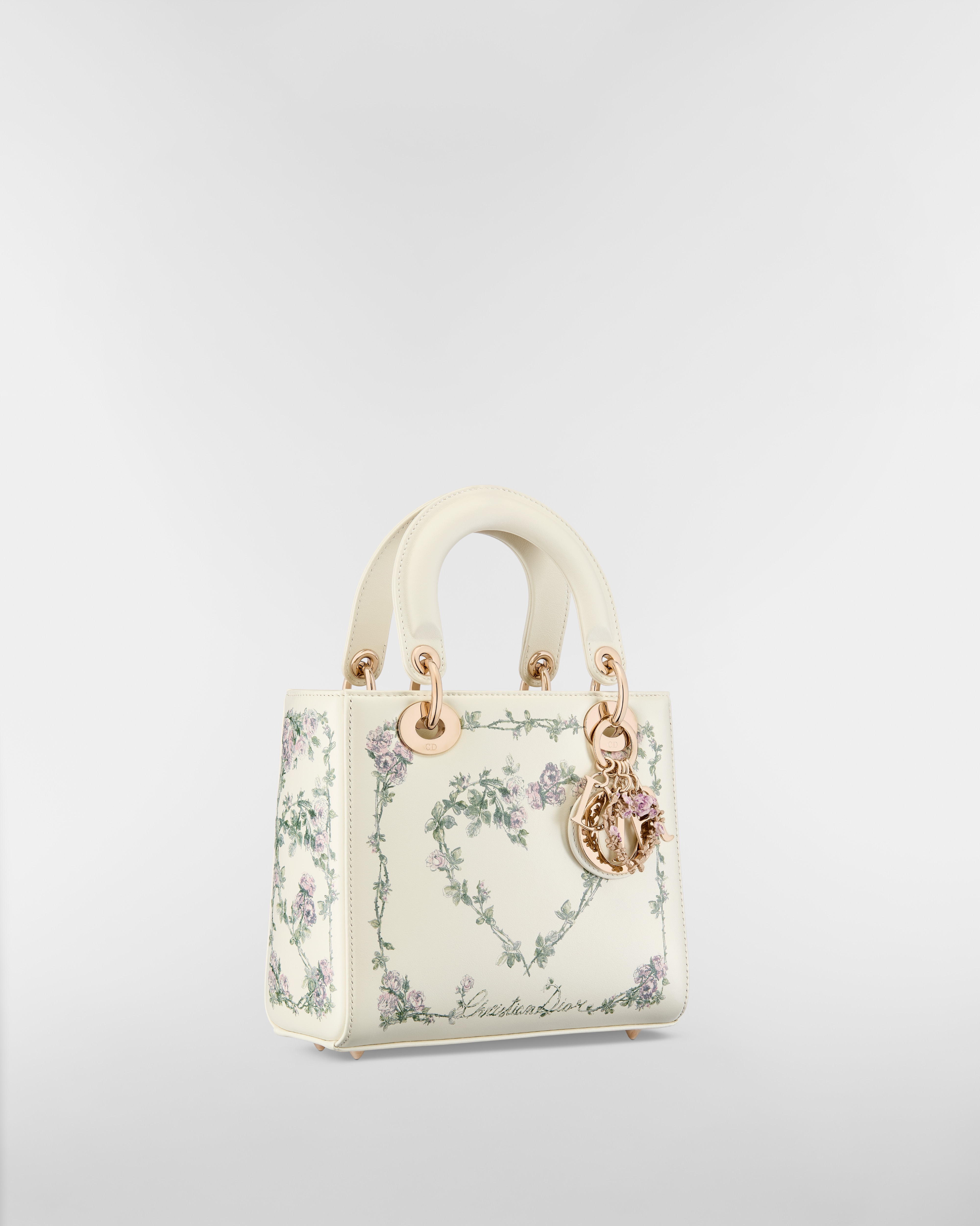 Small Lady Dior My ABCDior Bag Latte Calfskin with Multicolor Amour de ...