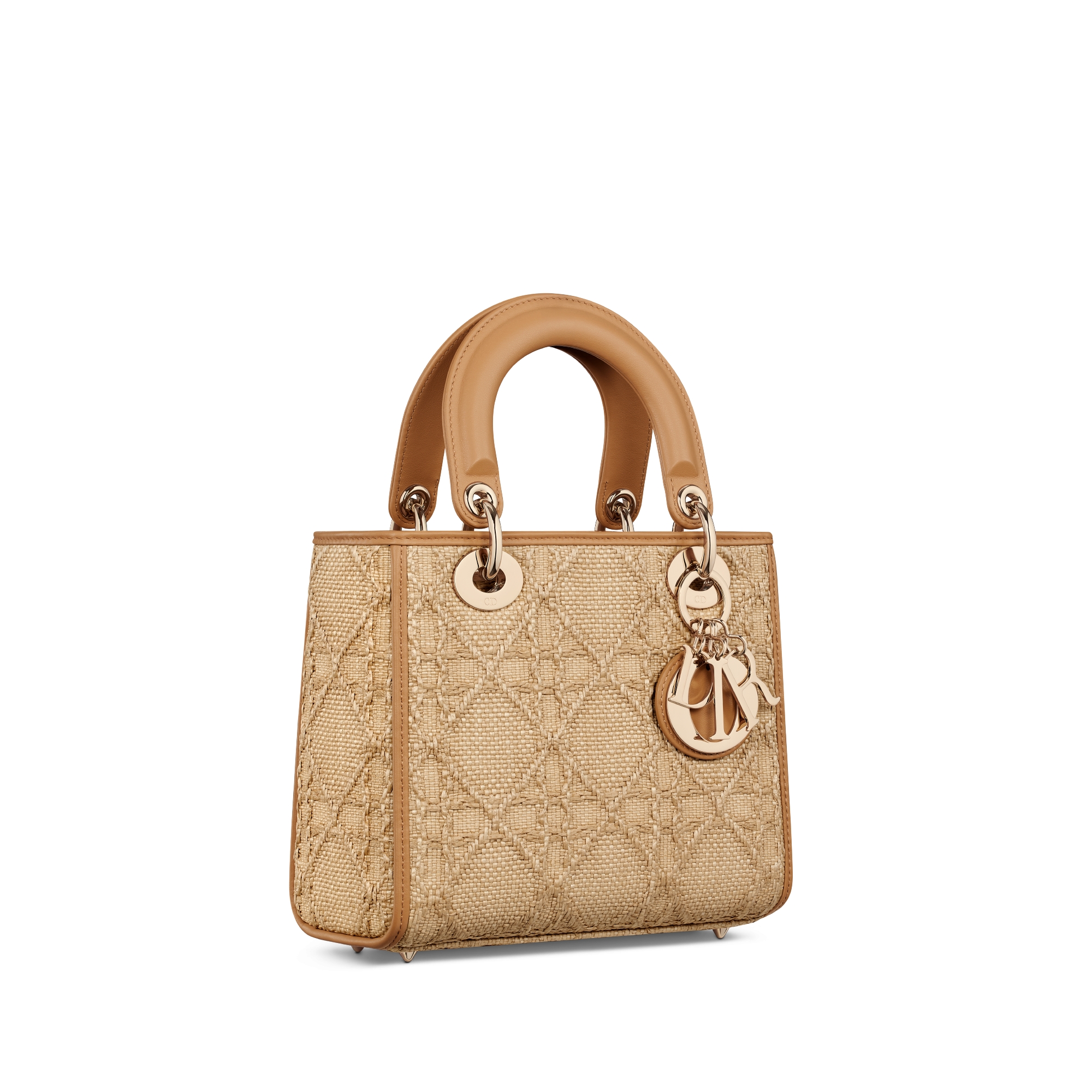 Small Lady Dior My ABCDior Bag Natural Cannage Raffia | DIOR