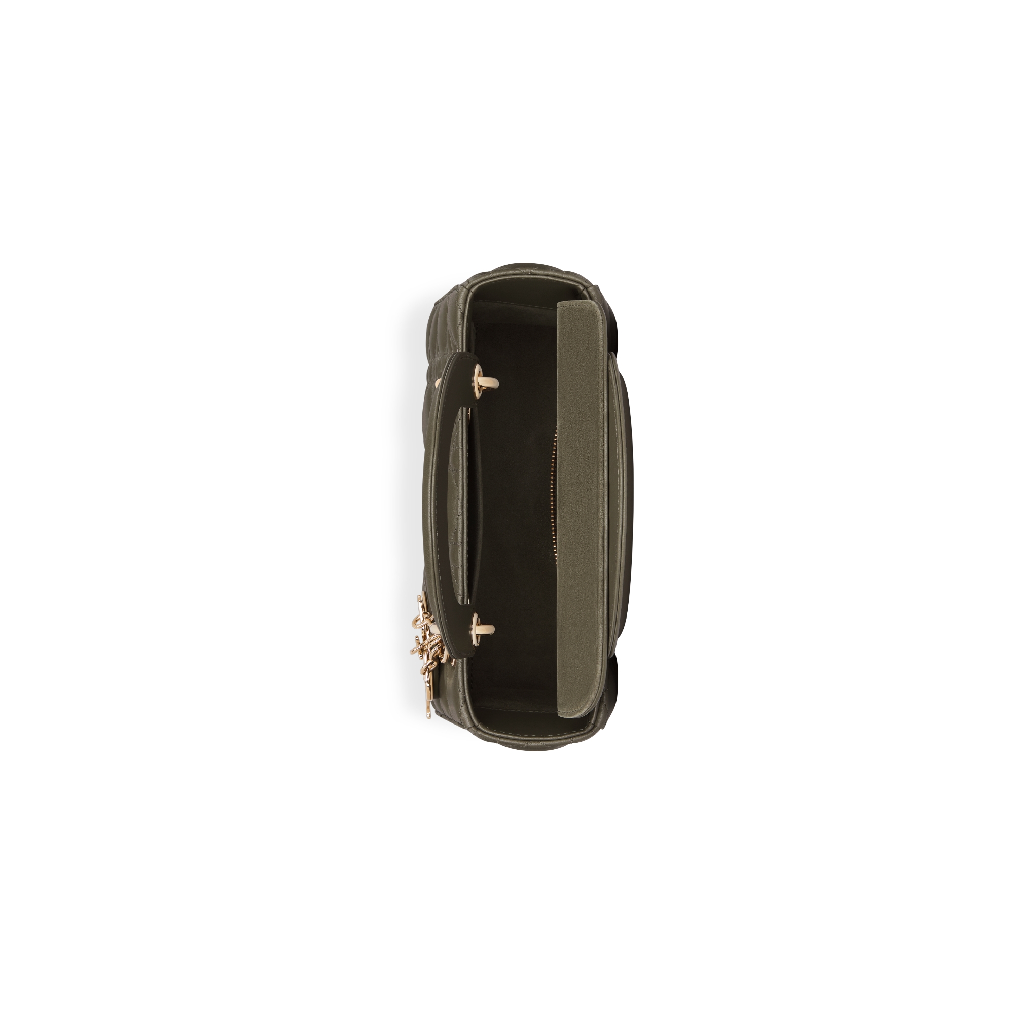 Small Lady Dior My ABCDior Bag Olive Taupe Cannage Lambskin | DIOR