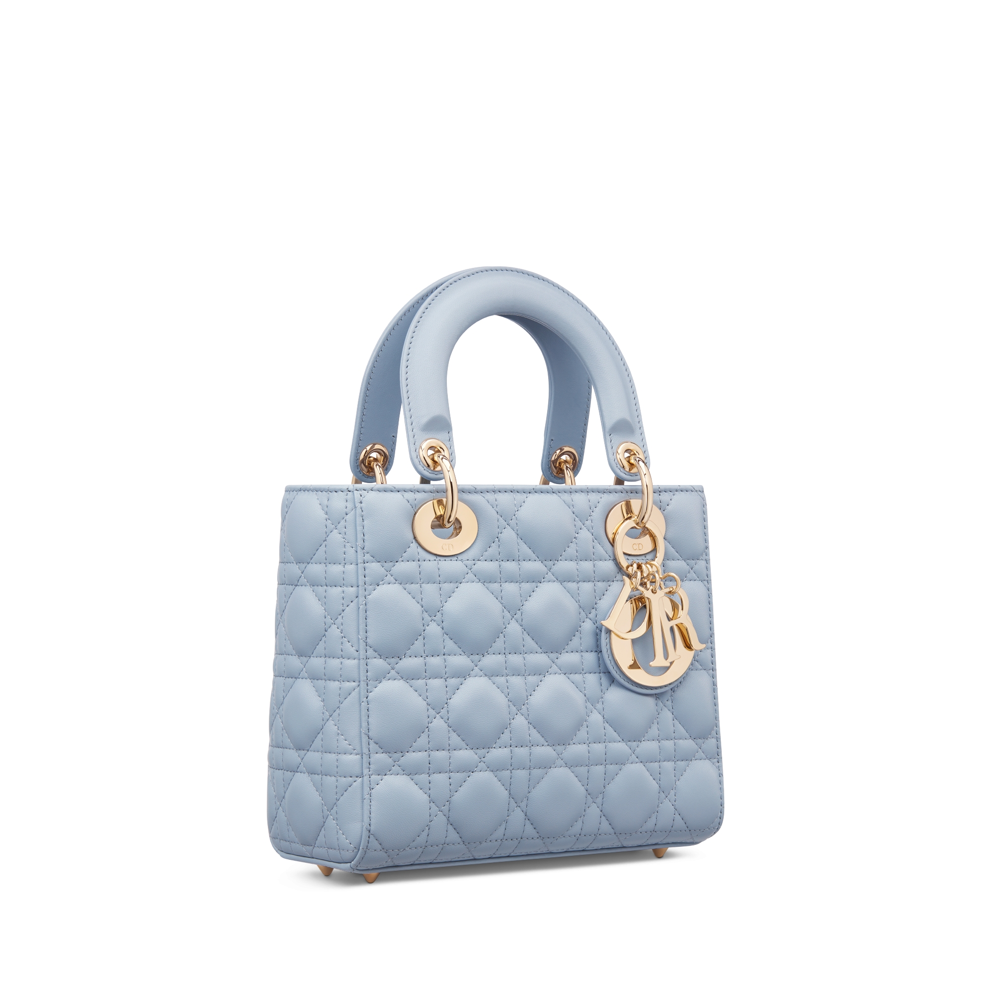 Small Lady Dior My ABCDior Bag Pale Blue Cannage Lambskin | DIOR