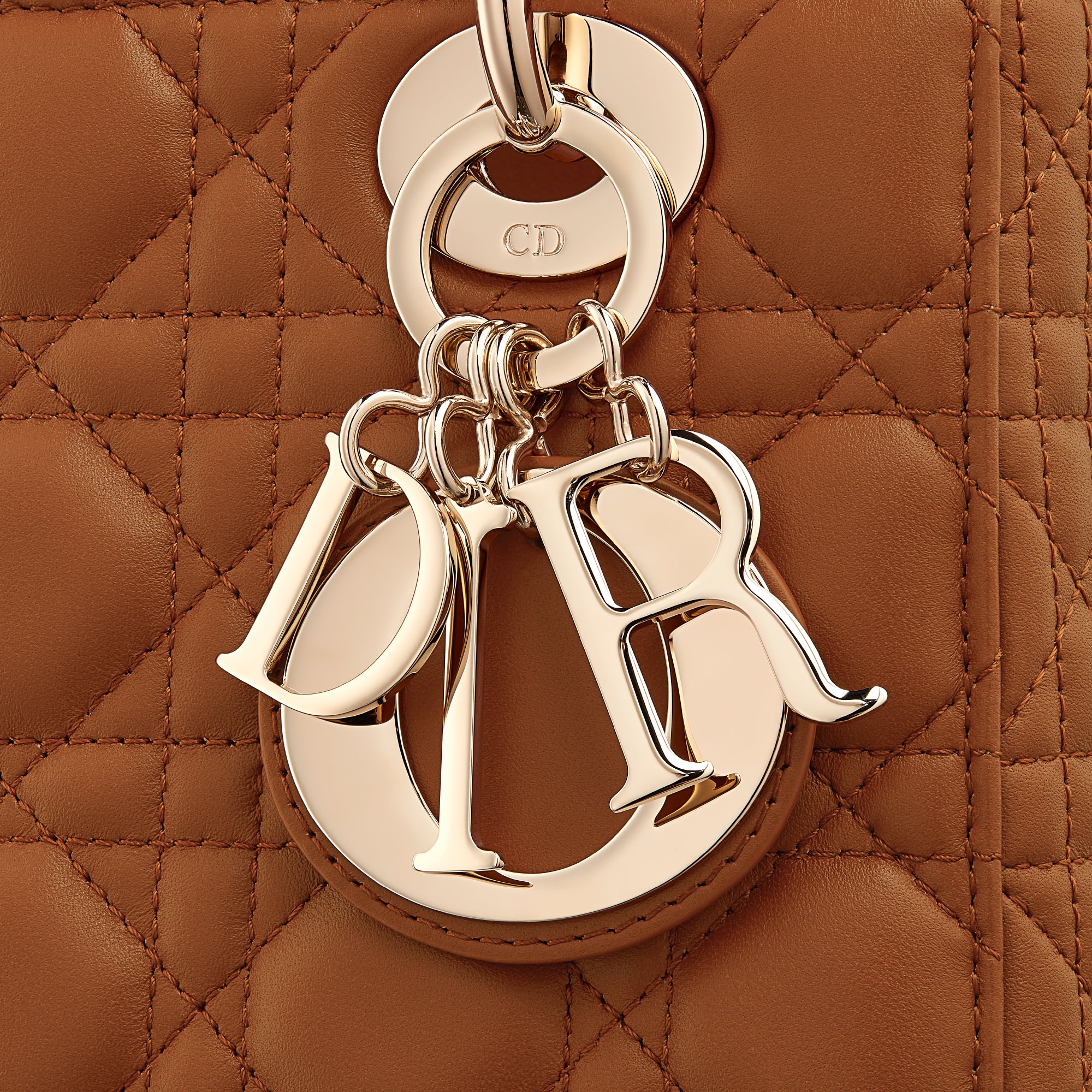 Small Lady Dior My ABCDior Bag Golden Saddle Cannage Lambskin | DIOR