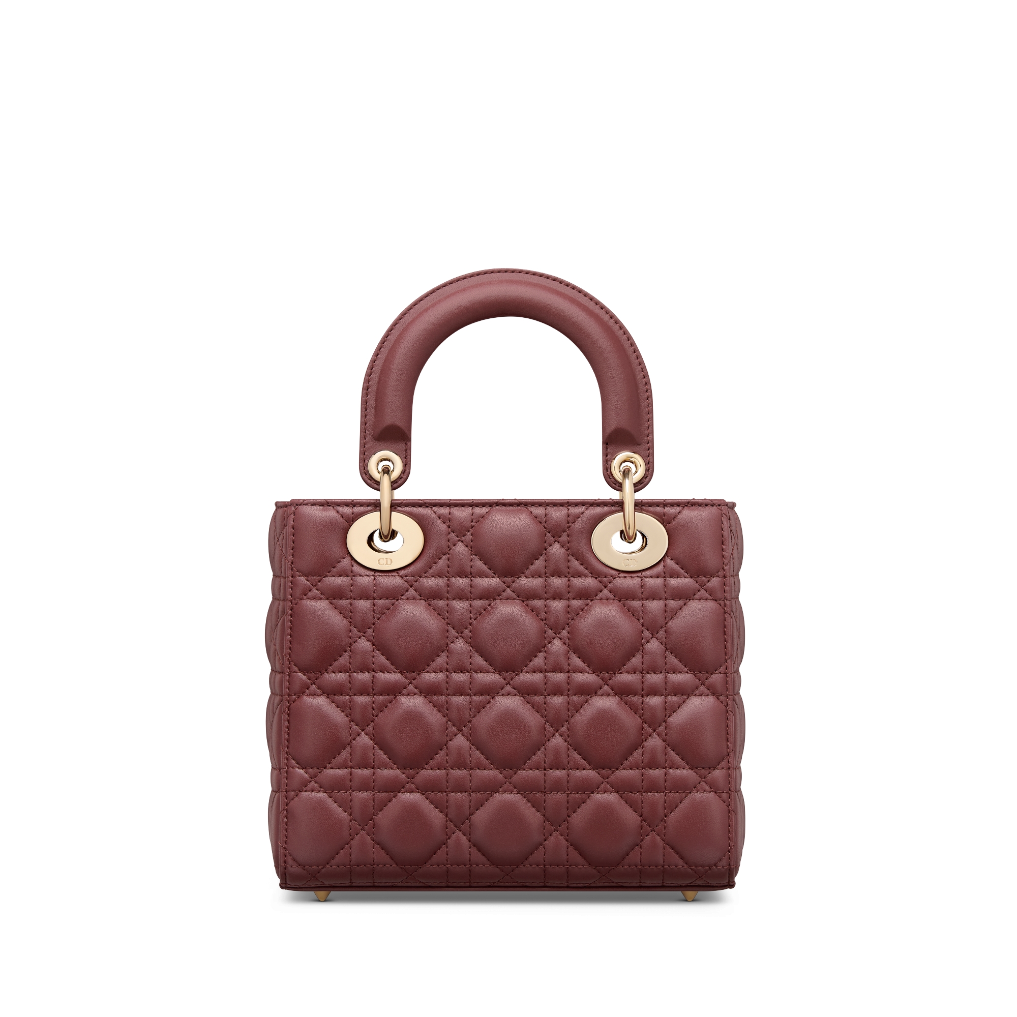Small Lady Dior My ABCDior Bag Dahlia Red Cannage Lambskin | DIOR