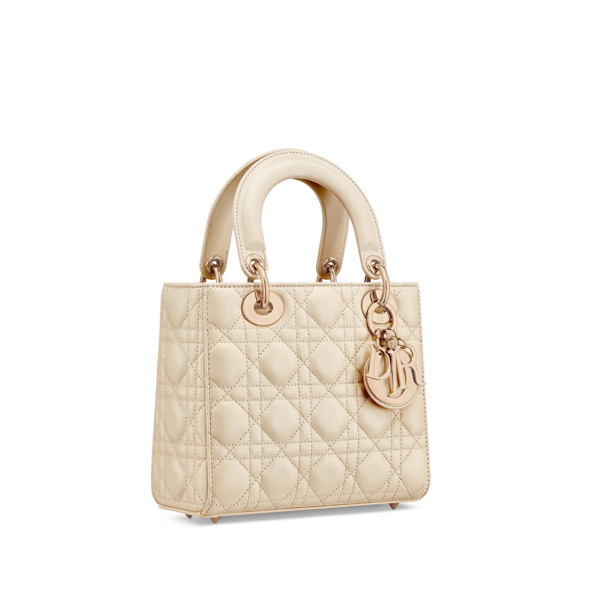 Small Lady Dior My ABCDior Bag Light Beige Cannage Lambskin | DIOR