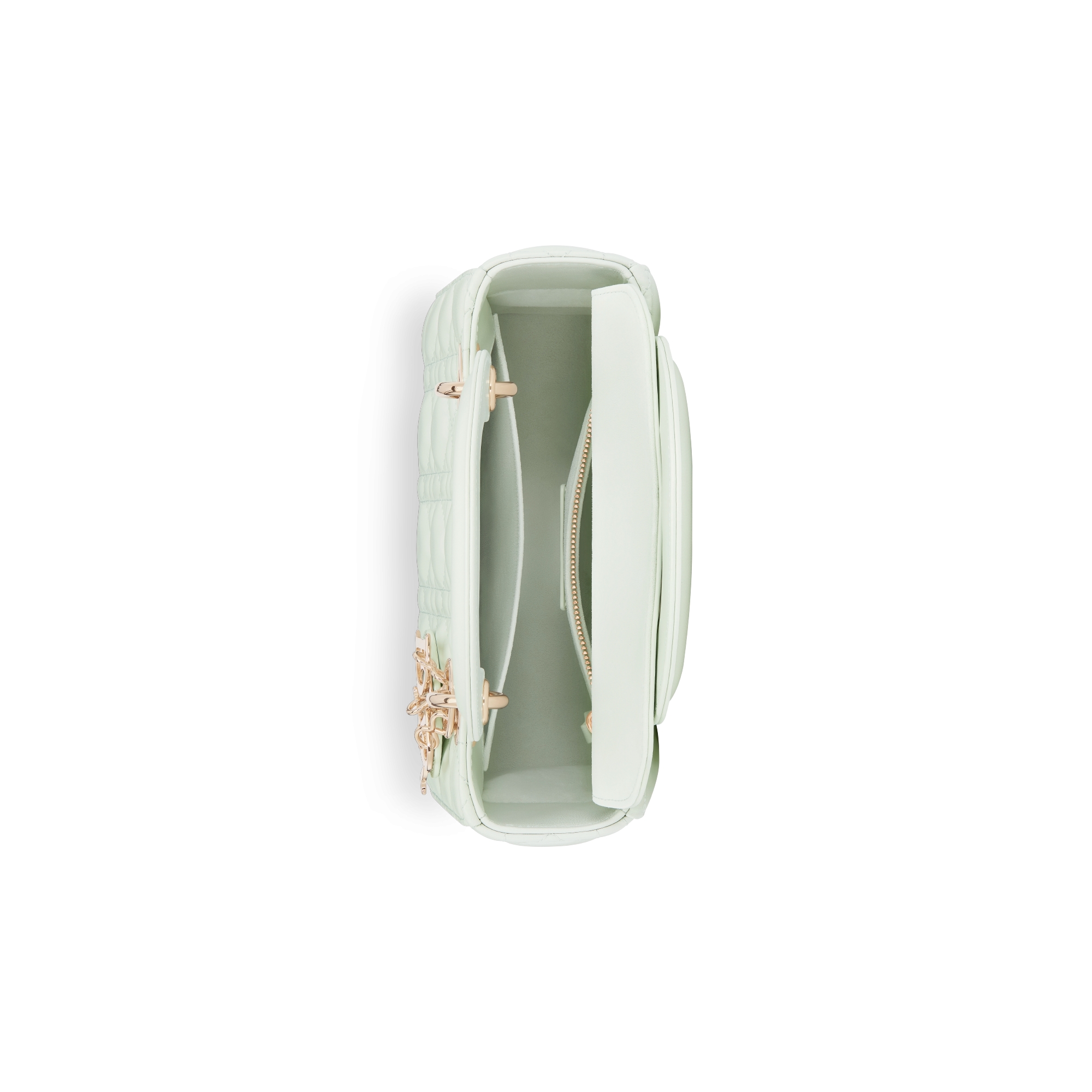 Small Lady Dior My ABCDior Bag Light Mint Green Cannage Lambskin | DIOR