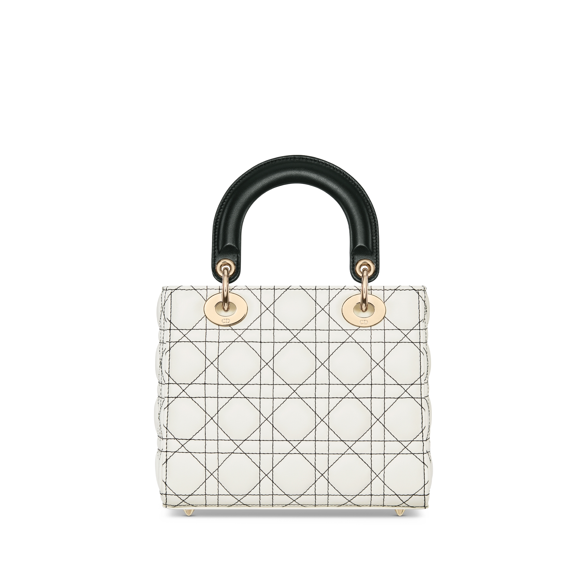 Small Lady Dior My ABCDior Bag White Cannage Lambskin with Contrasting ...