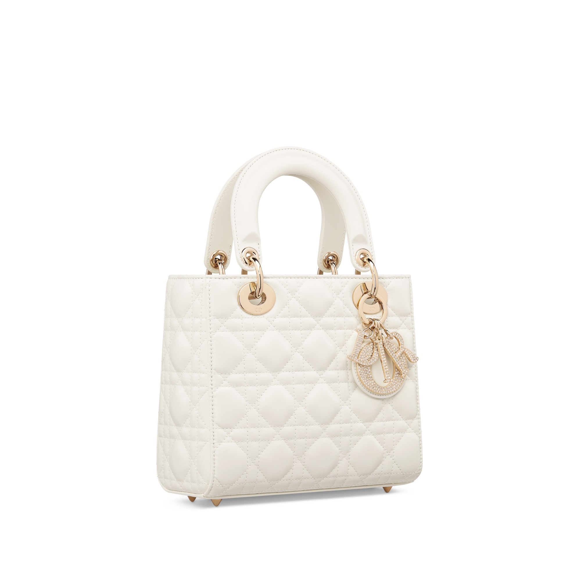 Small Lady Dior My ABCDior Bag Latte Cannage Lambskin | DIOR
