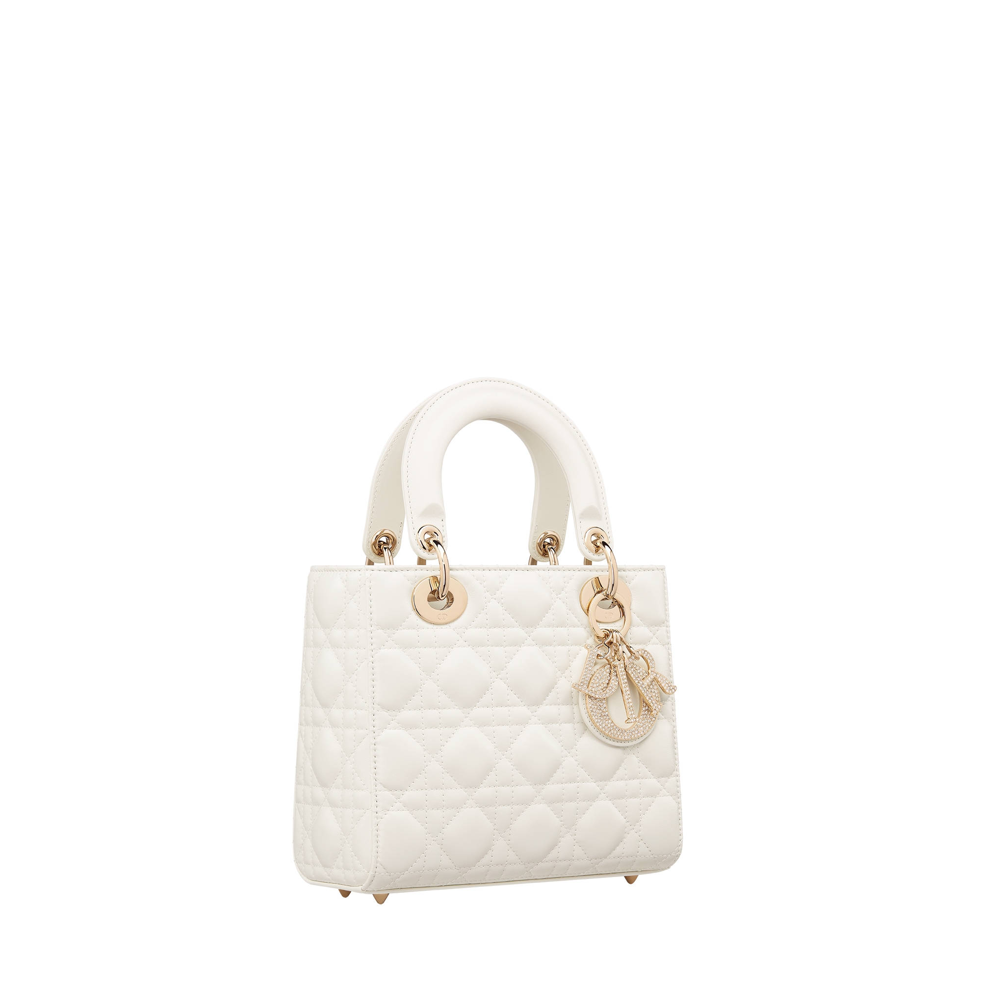 Small Lady Dior My ABCDior Bag Latte Cannage Lambskin | DIOR