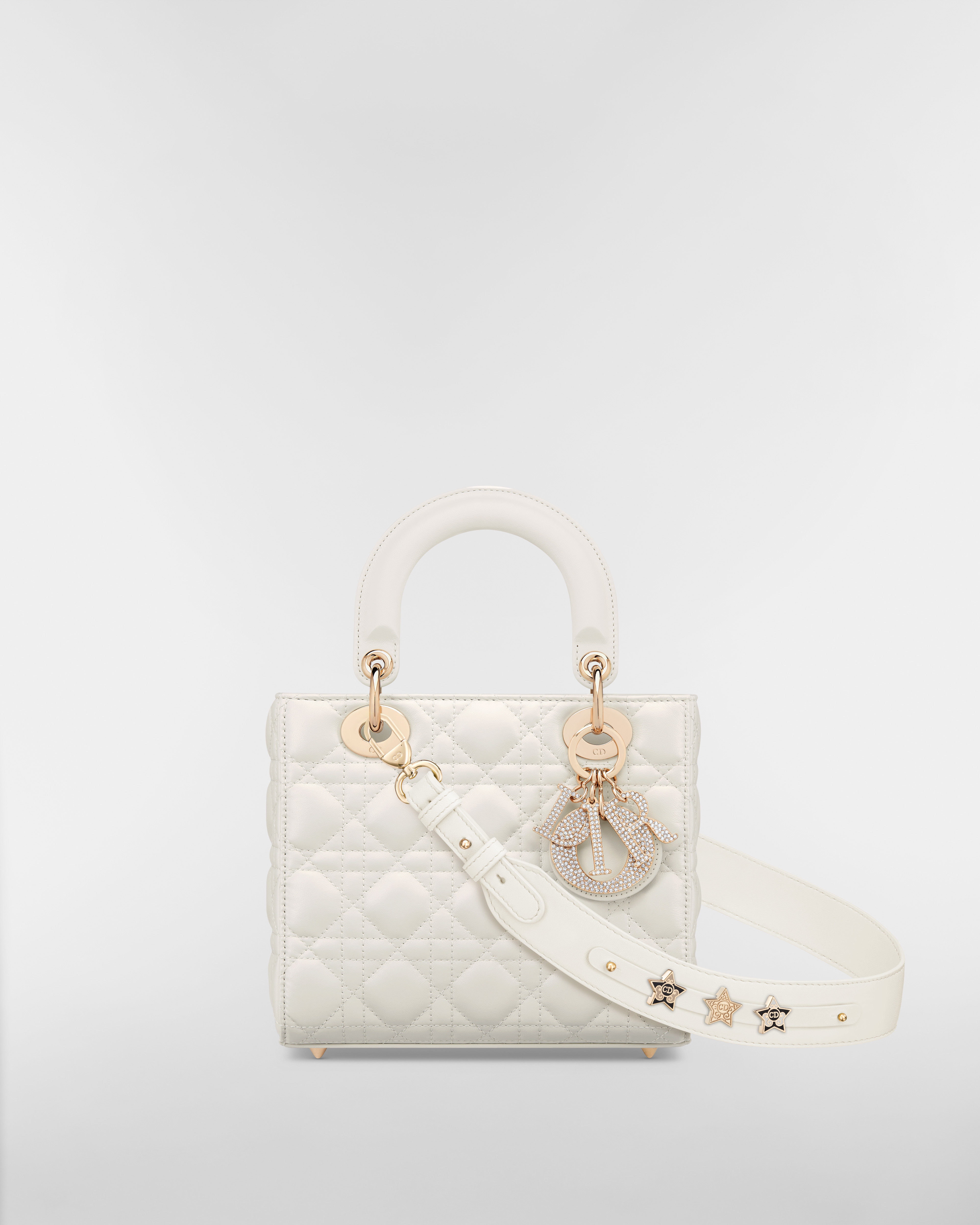 Small Lady Dior My ABCDior Bag Powder Pink Cannage Lambskin | DIOR