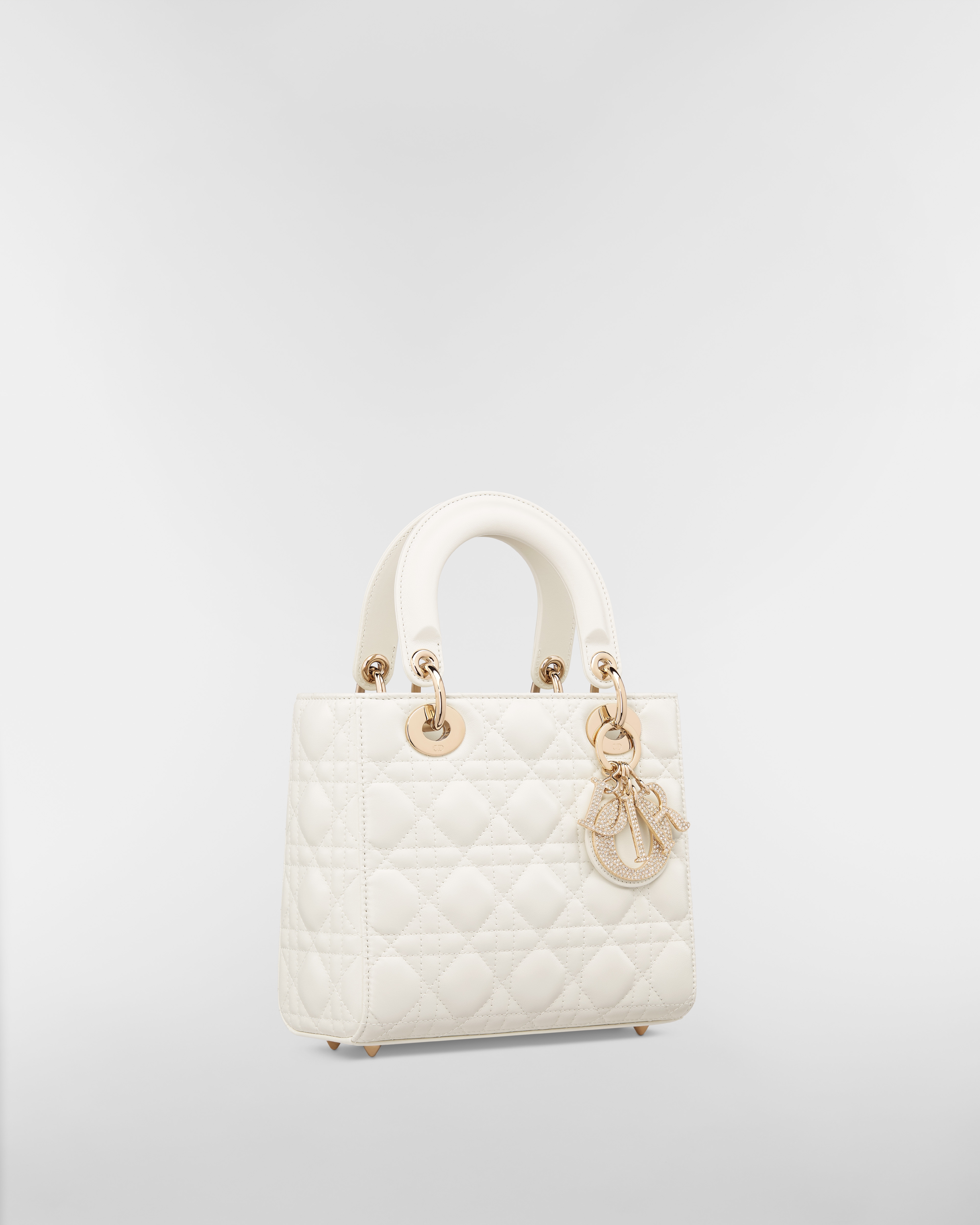 Small Lady Dior My ABCDior Bag Latte Cannage Lambskin | DIOR