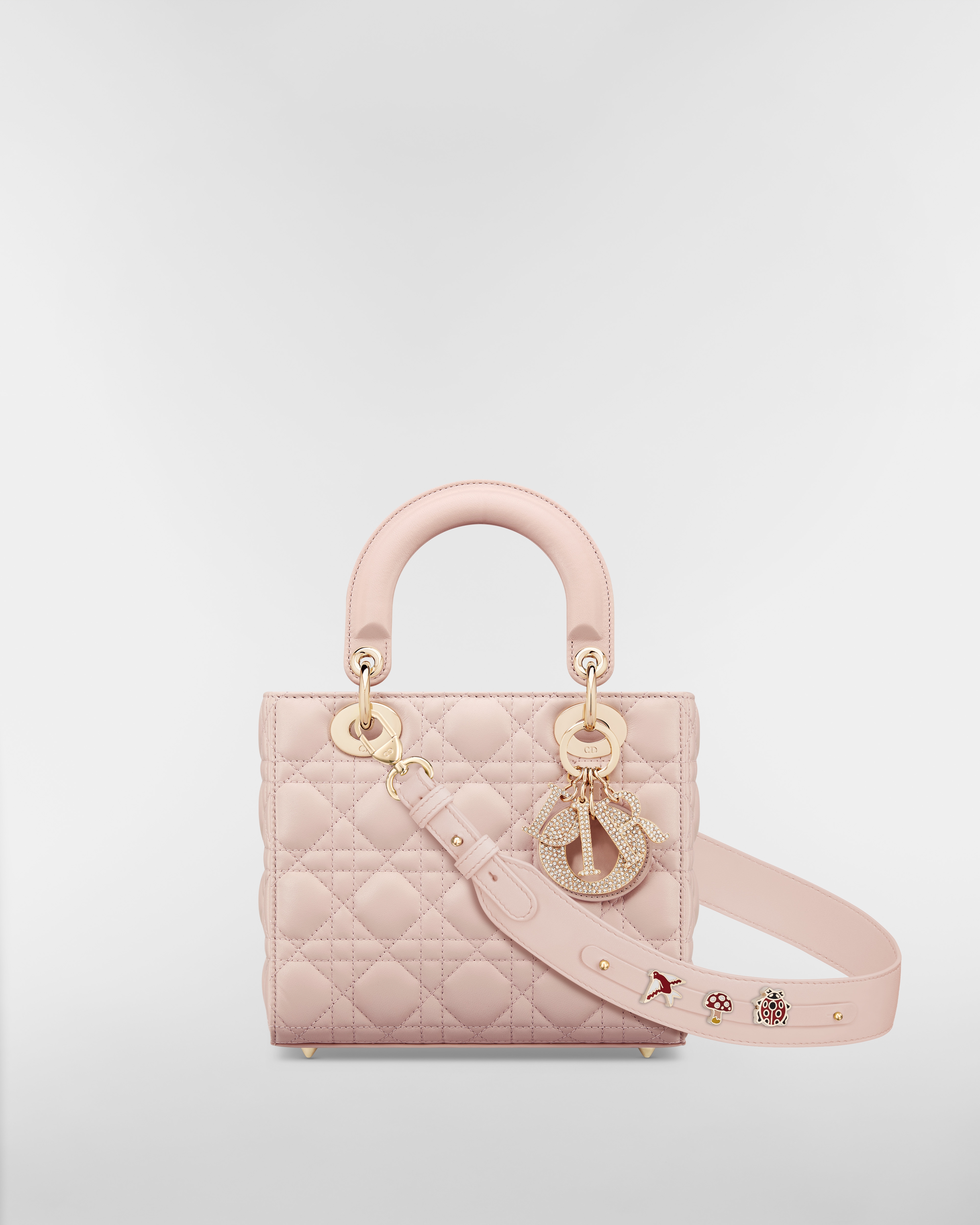 Small Lady Dior My ABCDior Bag Latte Cannage Lambskin | DIOR