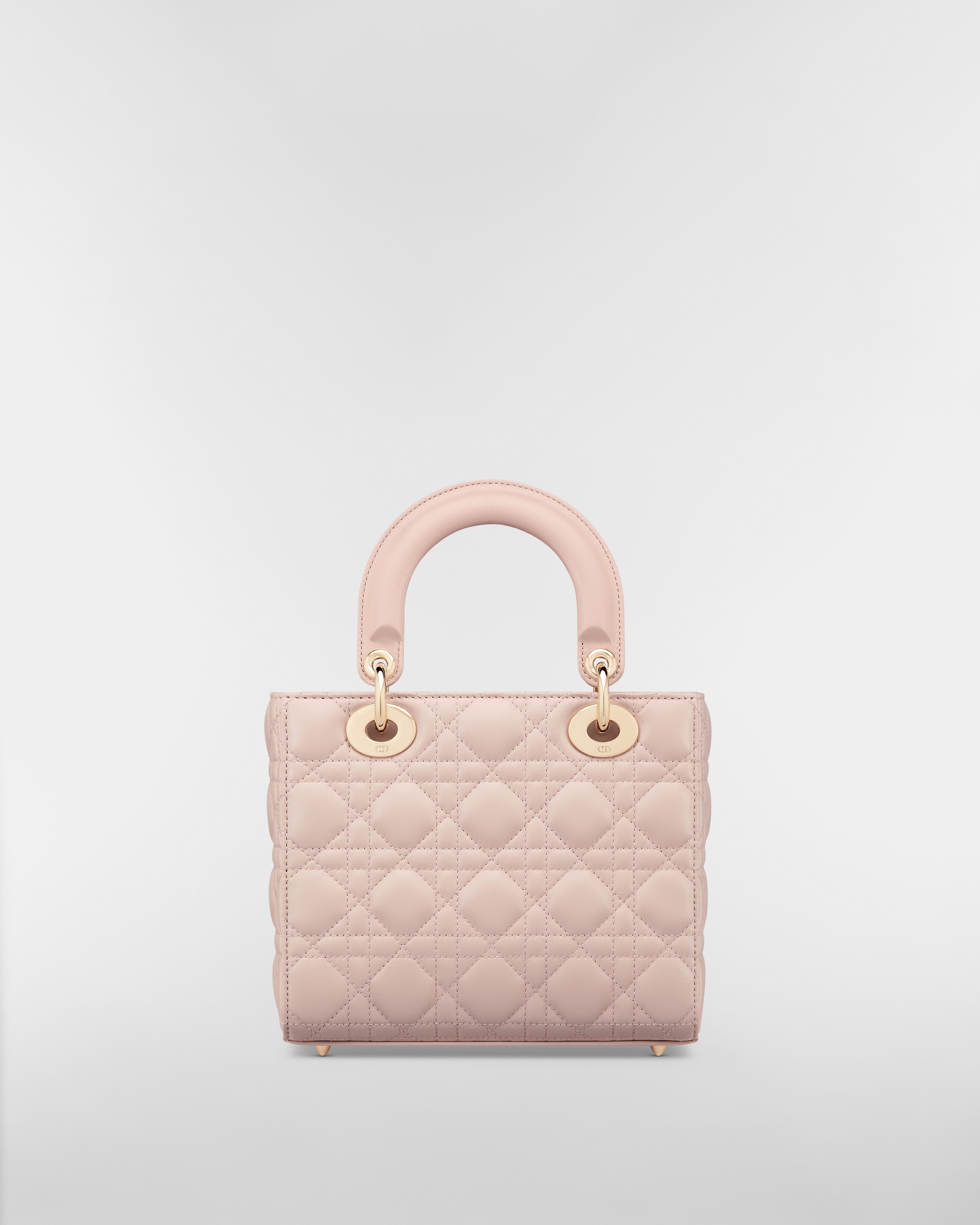 Small Lady Dior My ABCDior Bag Powder Pink Cannage Lambskin | DIOR