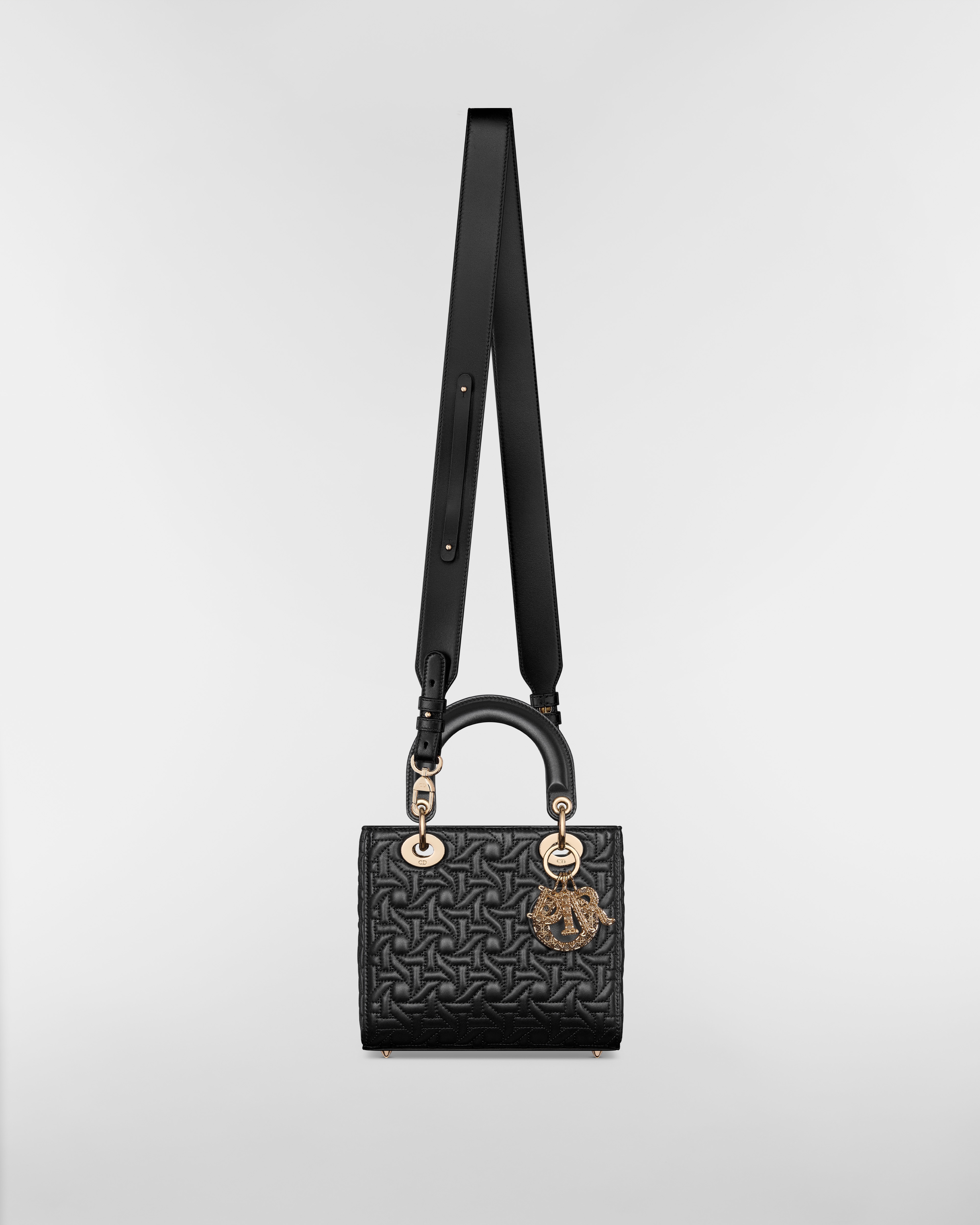 Small Lady Dior My ABCDior Bag Black Graphic Cannage Lambskin | DIOR