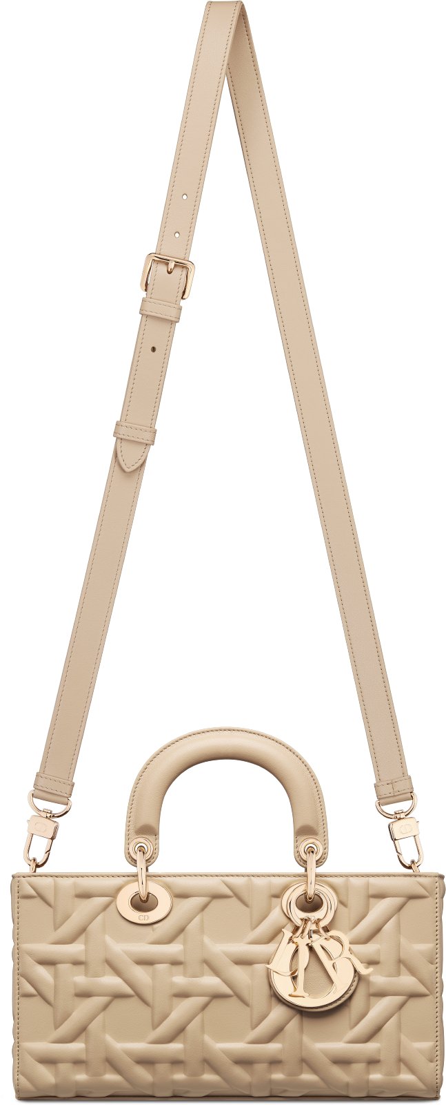 Medium Lady D-Joy Bag Rope Beige Graphic Cannage Calfskin | DIOR