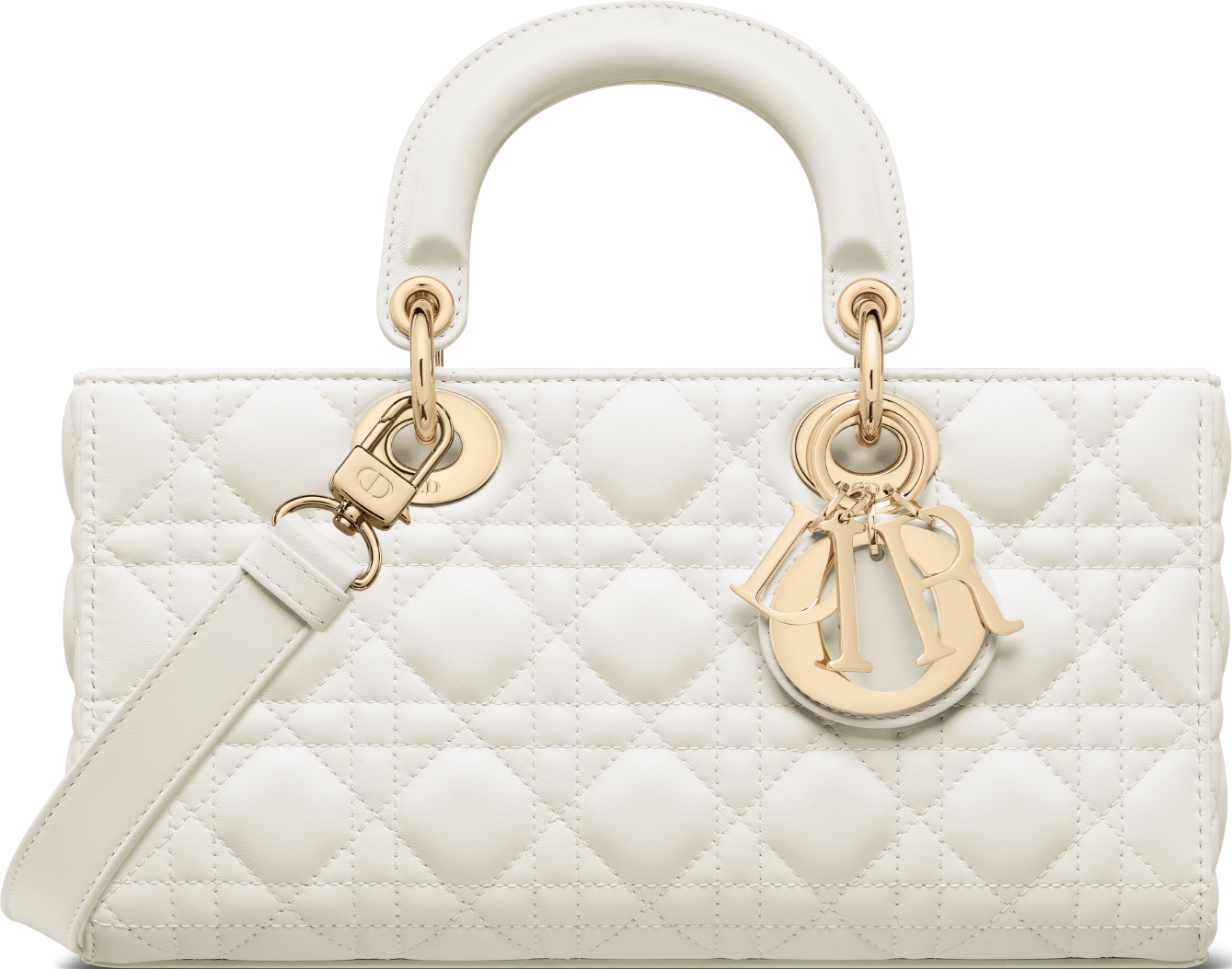 Medium Lady D-Joy Bag Latte Cannage Lambskin | DIOR