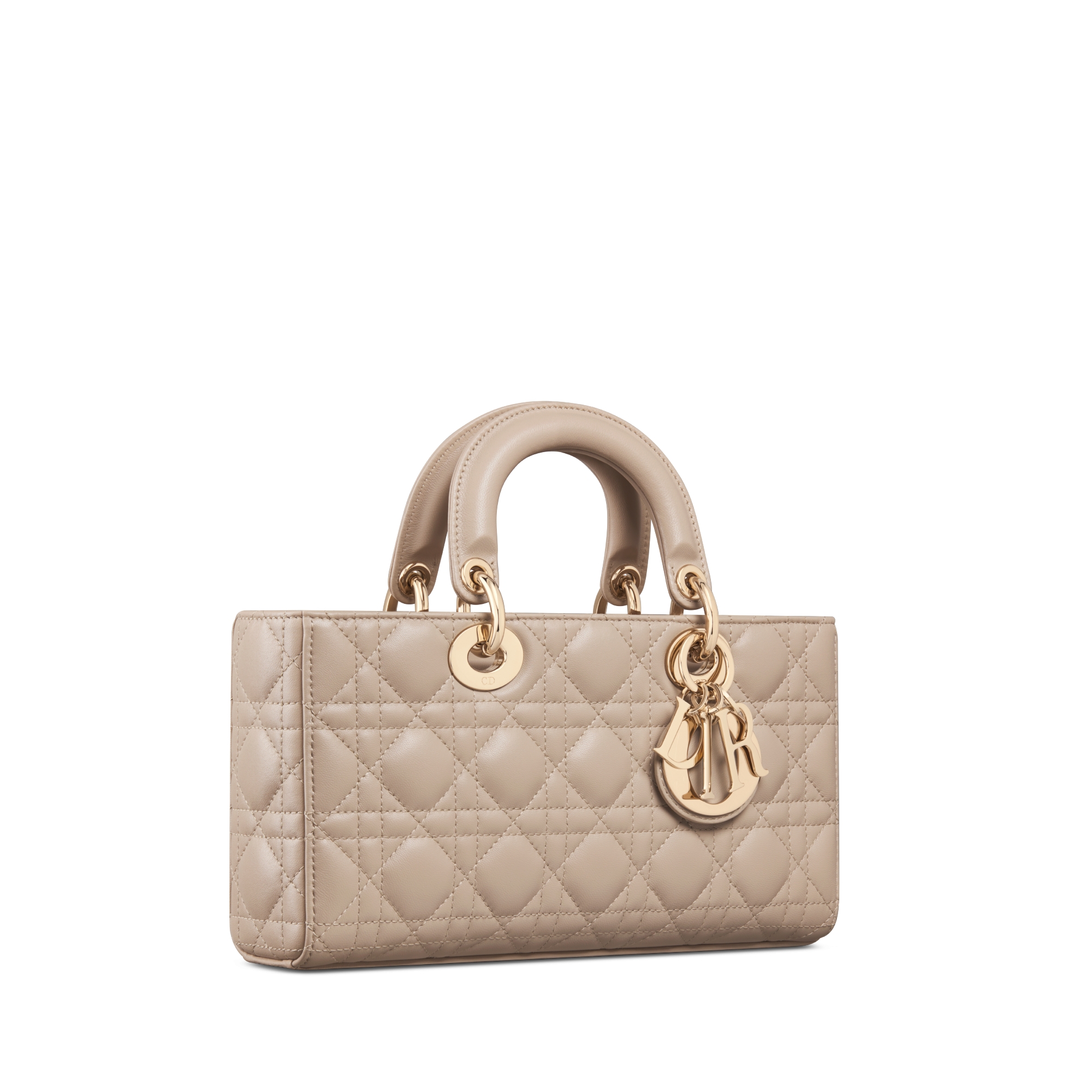 Borsa media Lady D-Joy Pelle di agnello Cannage beige tenue | DIOR