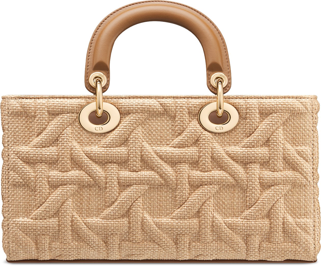 Borsa media Lady D-Joy Rafia Graphic Cannage beige | DIOR