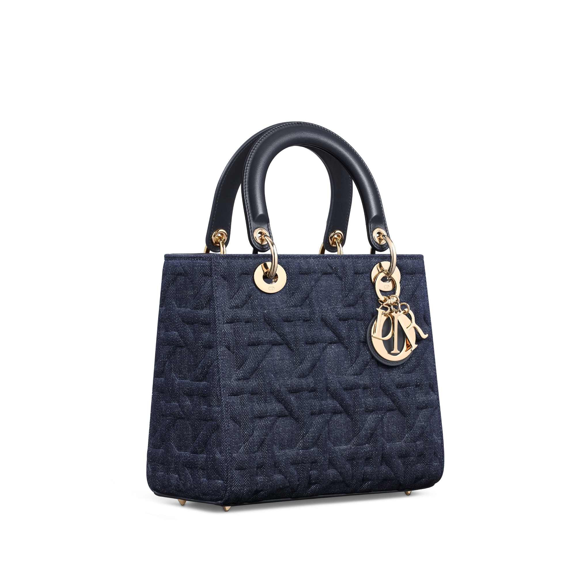 Medium Lady Dior Bag Blue Graphic Cannage Denim | DIOR