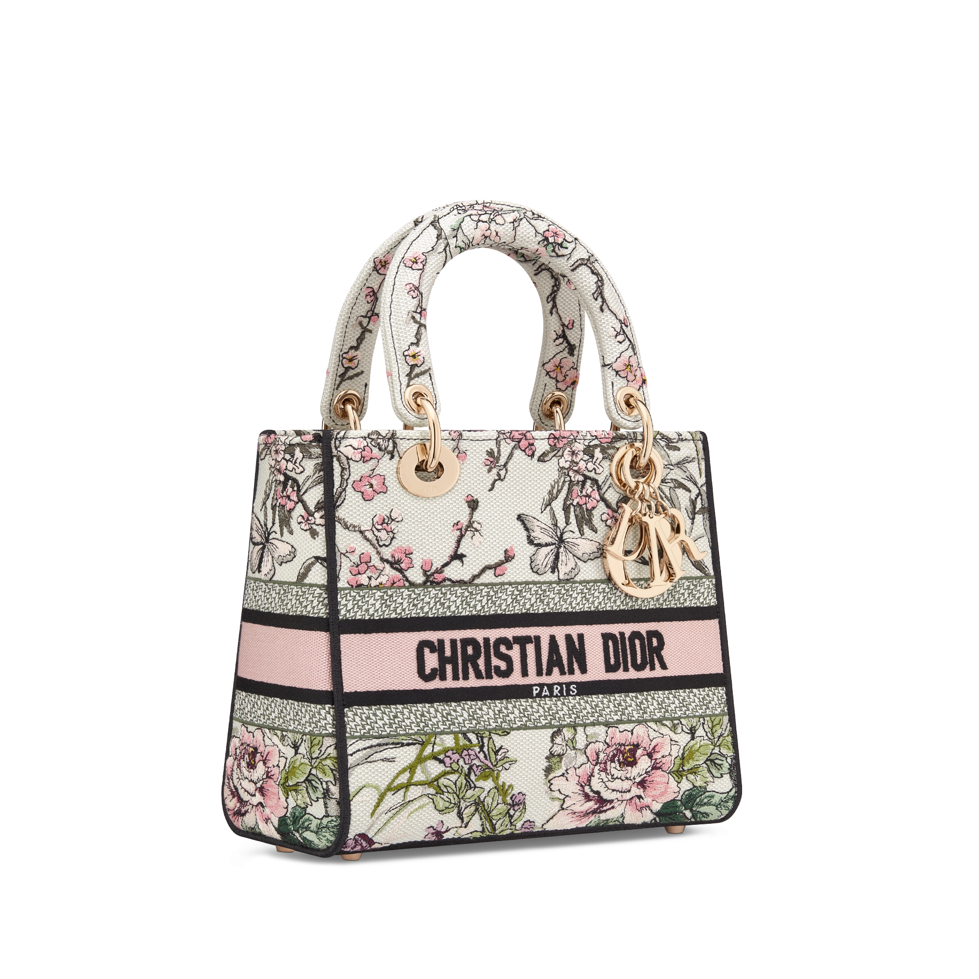Medium Lady D-Lite Bag Multicolor Dior Saisons Printemps-Été Embroidery ...