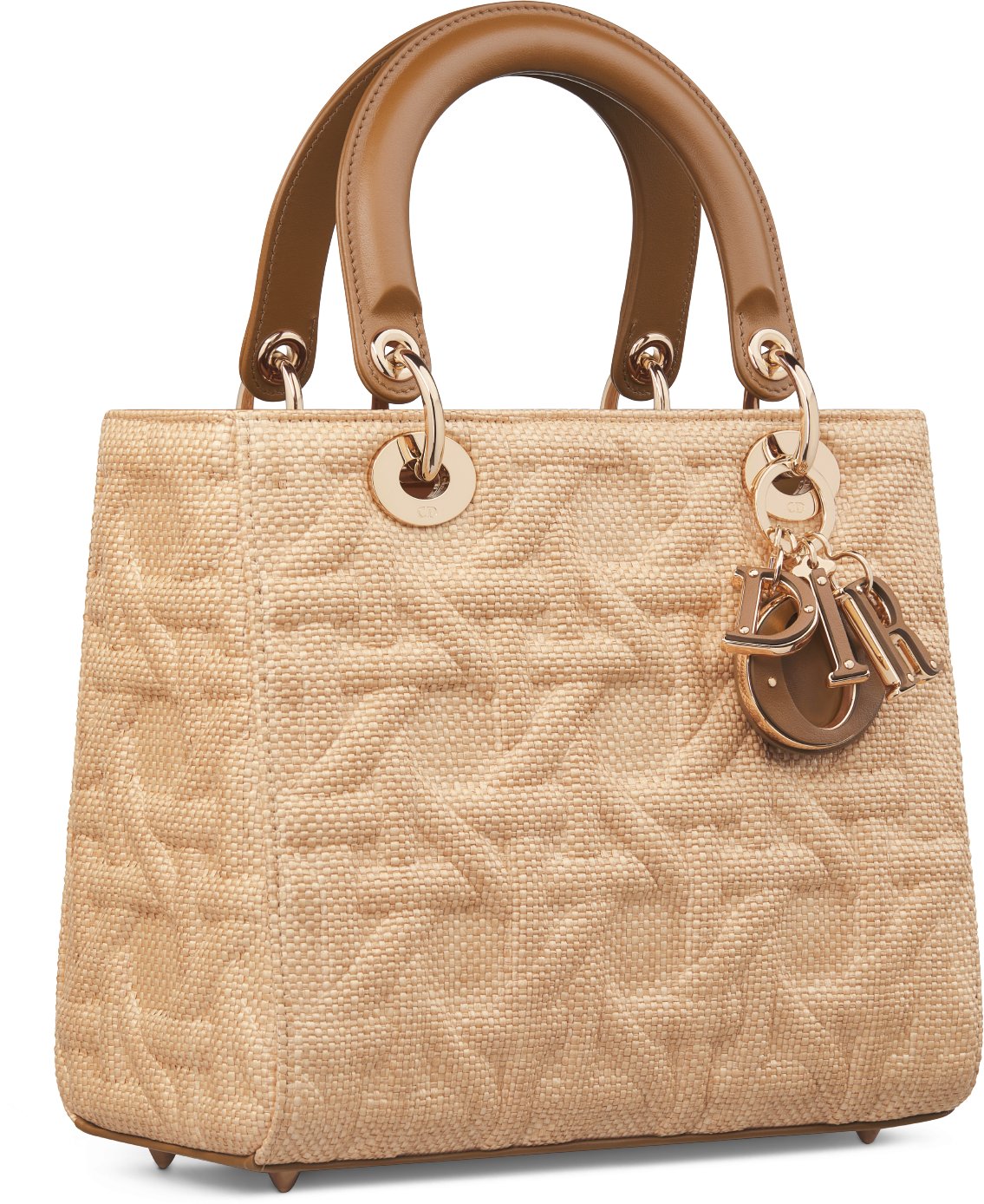 Sac Lady Dior Medium Raphia Graphic Cannage beige | DIOR