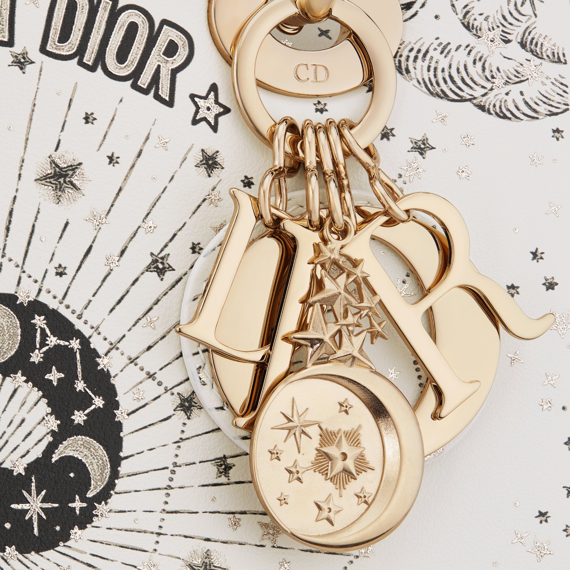 Medium Lady Dior Bag Latte Calfskin with Black and Gold-Tone Dior ...