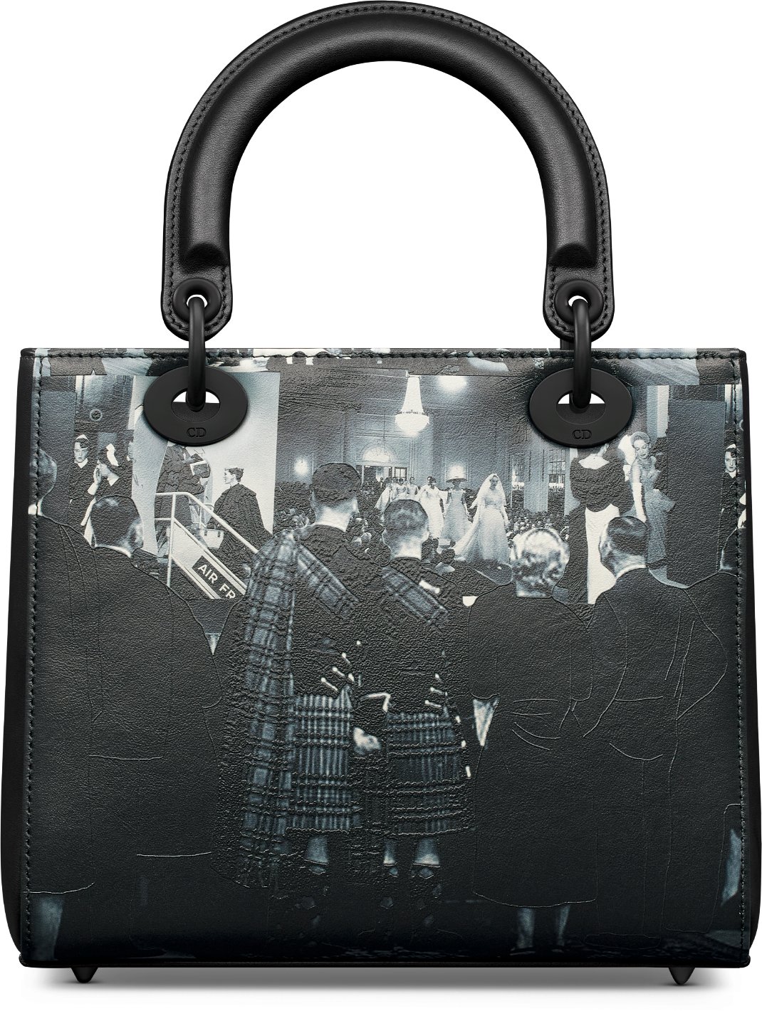 Сумка Lady Dior, модель среднего формата Телячья кожа с принтом ...