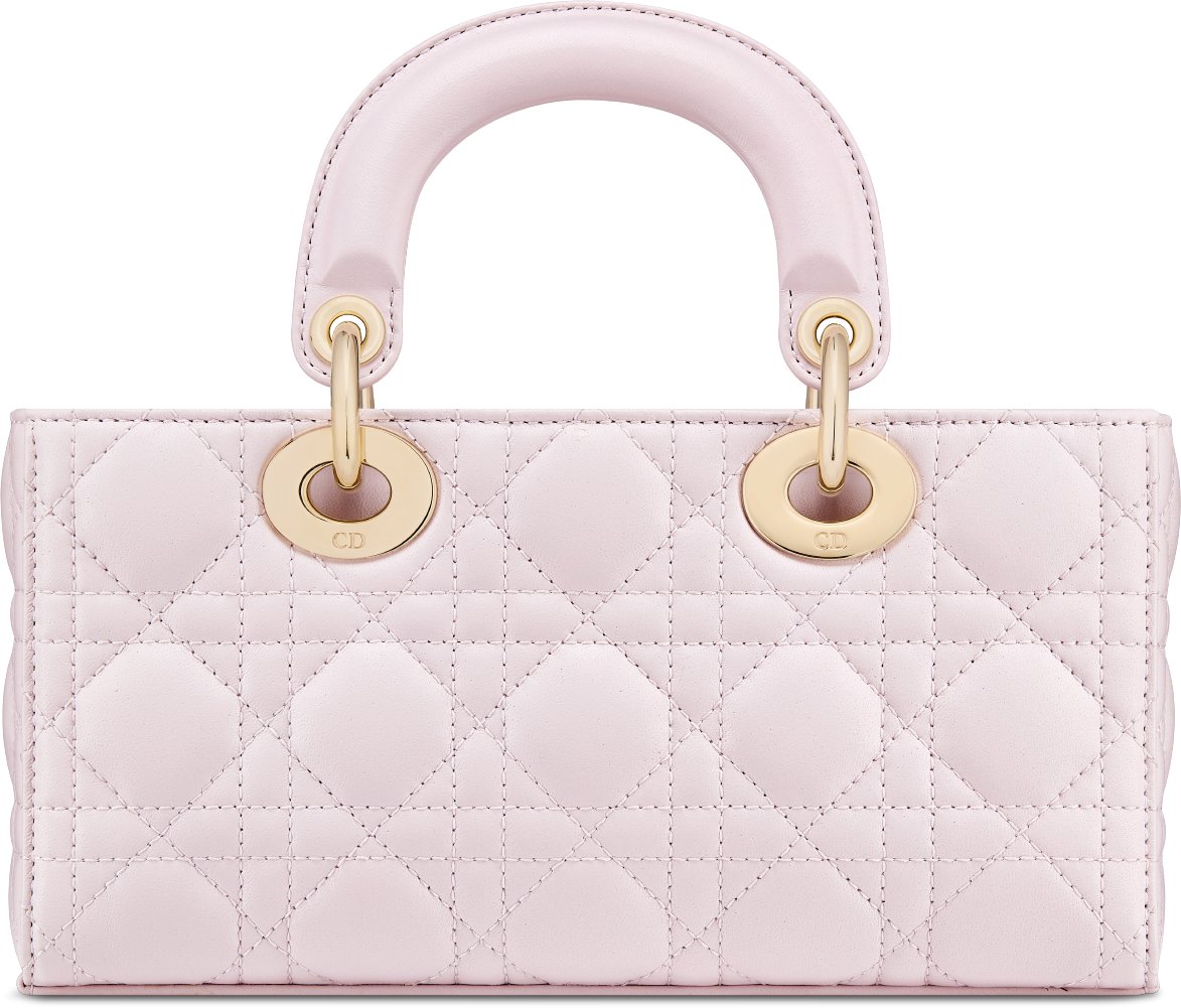 Small Lady D-Joy Bag Blush Pink Cannage Lambskin | DIOR