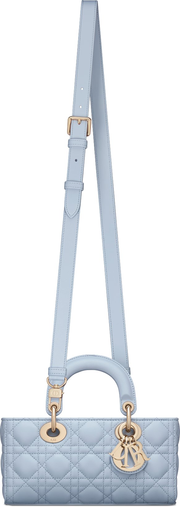 Small Lady D-Joy Bag Pale Blue Cannage Lambskin | DIOR