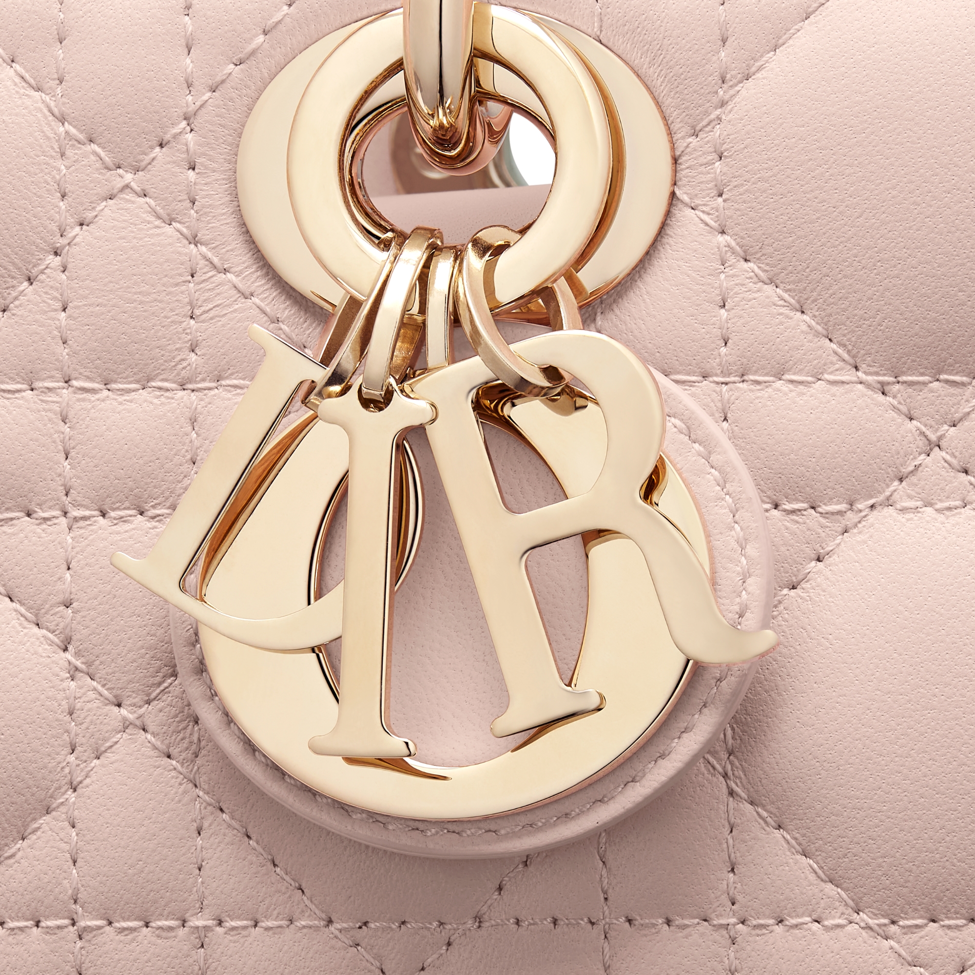 Small Lady D-Joy Bag Powder Pink Cannage Lambskin | DIOR