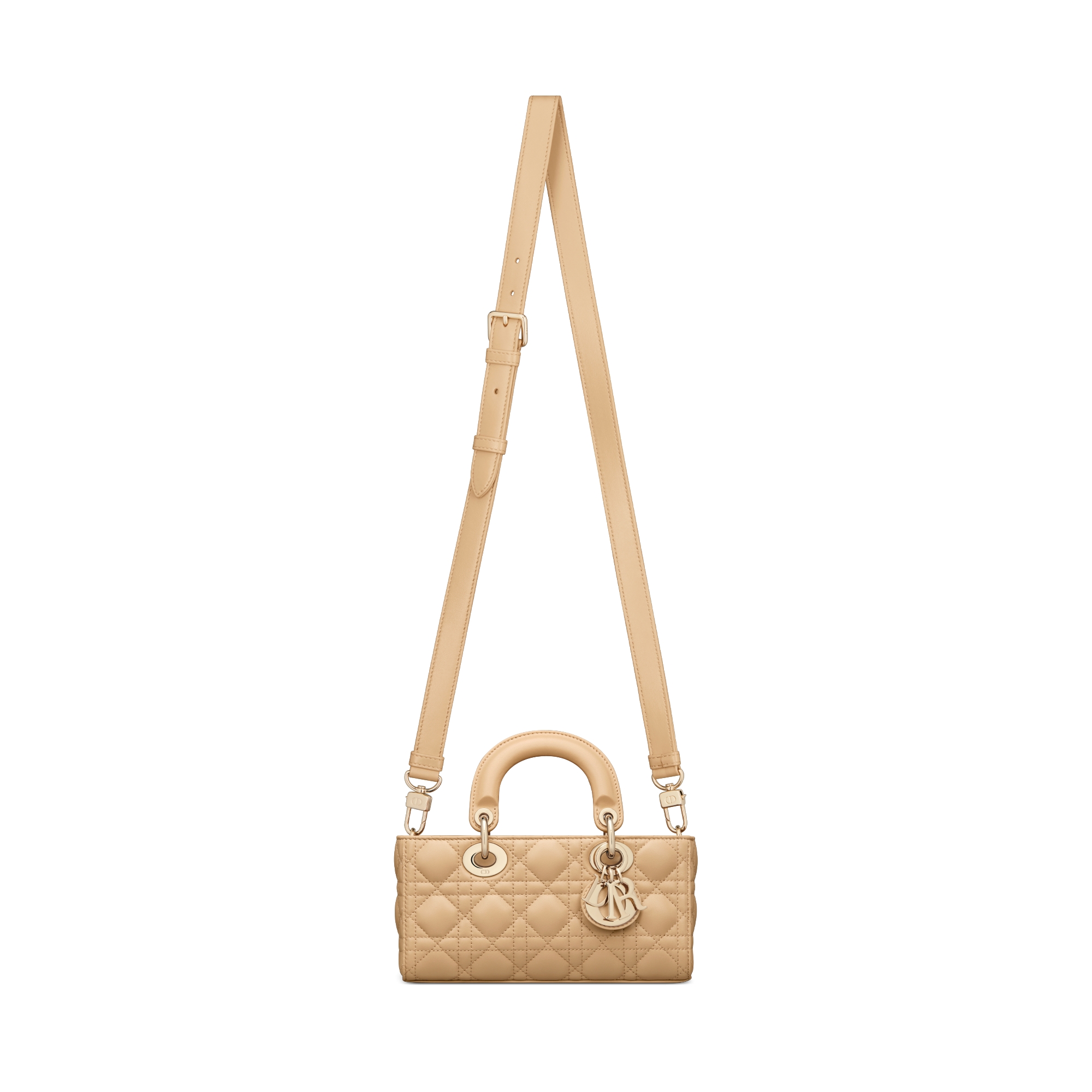 Small Lady D-Joy Bag Biscuit Cannage Lambskin | DIOR