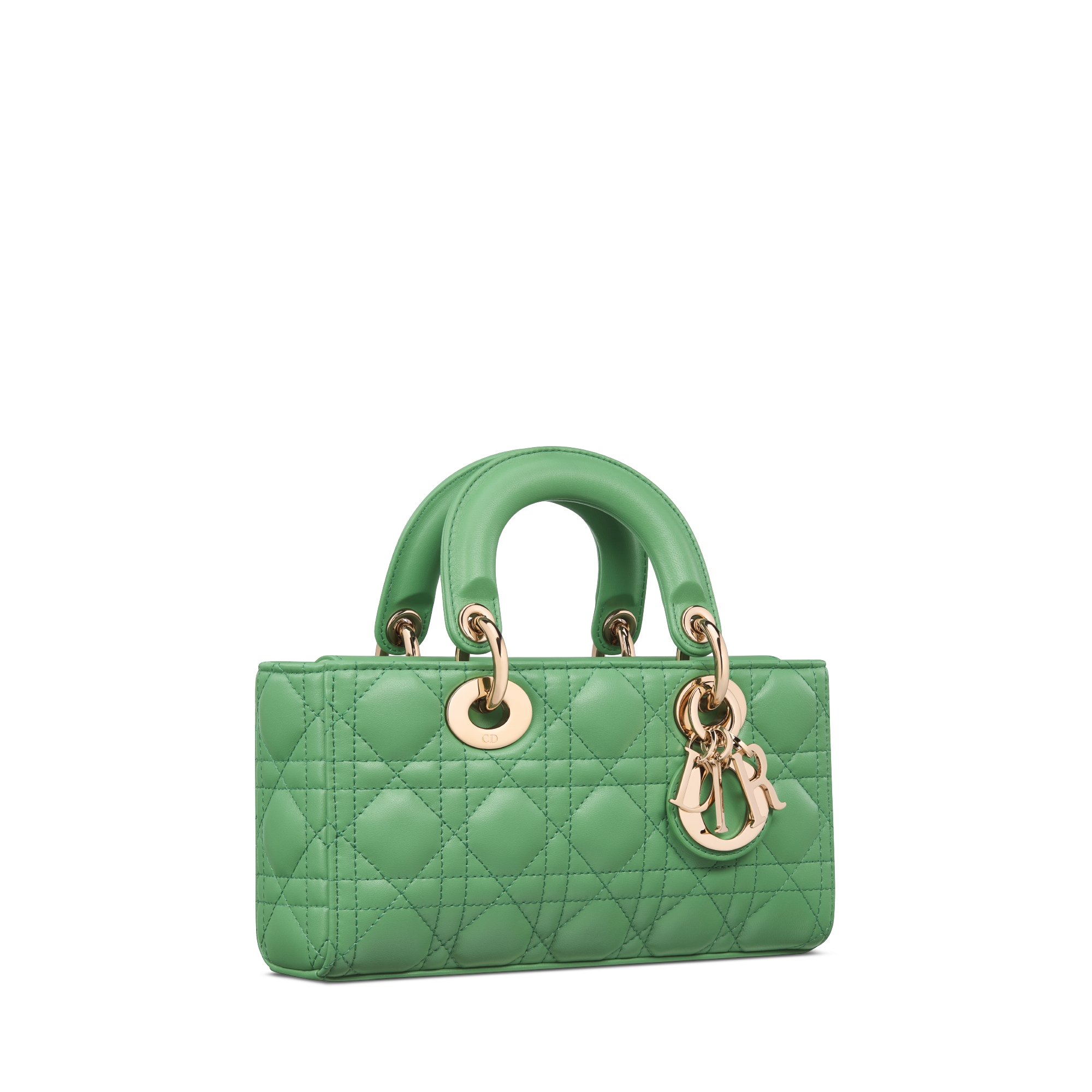 Small Lady D-Joy Bag Jade Green Cannage Lambskin | DIOR
