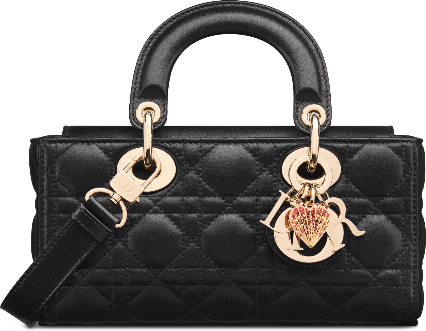 Dioramour Small Lady D-Joy Bag Black Cannage Lambskin | DIOR