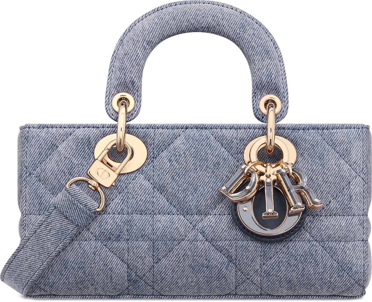 Small Lady D-Joy Bag Blue Macrocannage Denim | DIOR