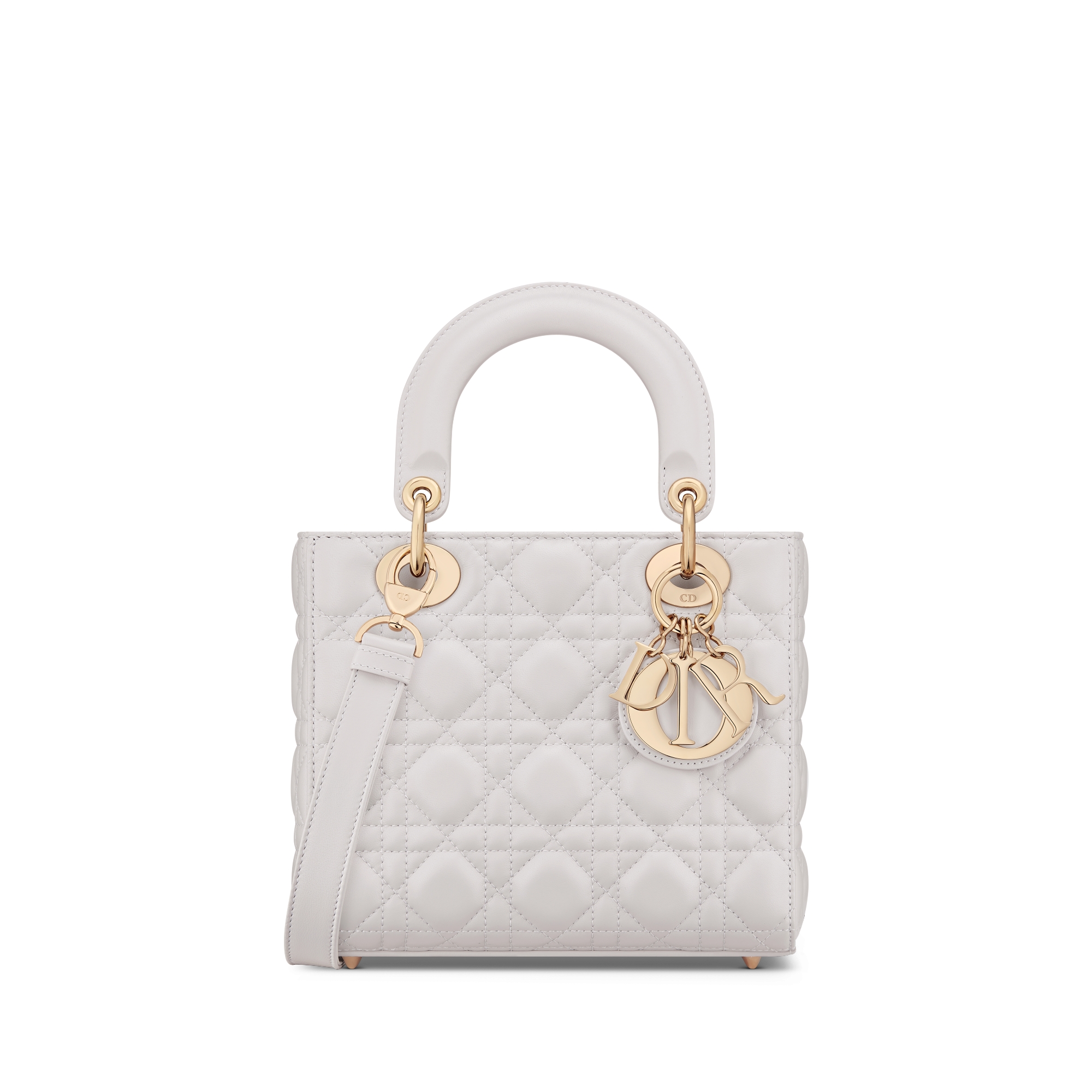 Small Lady Dior Bag Soft Gray Cannage Lambskin | DIOR