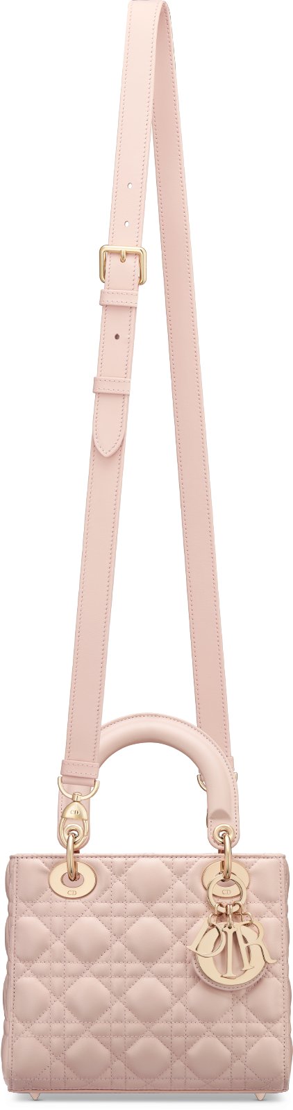 Small Lady Dior Bag Powder Pink Cannage Lambskin | DIOR