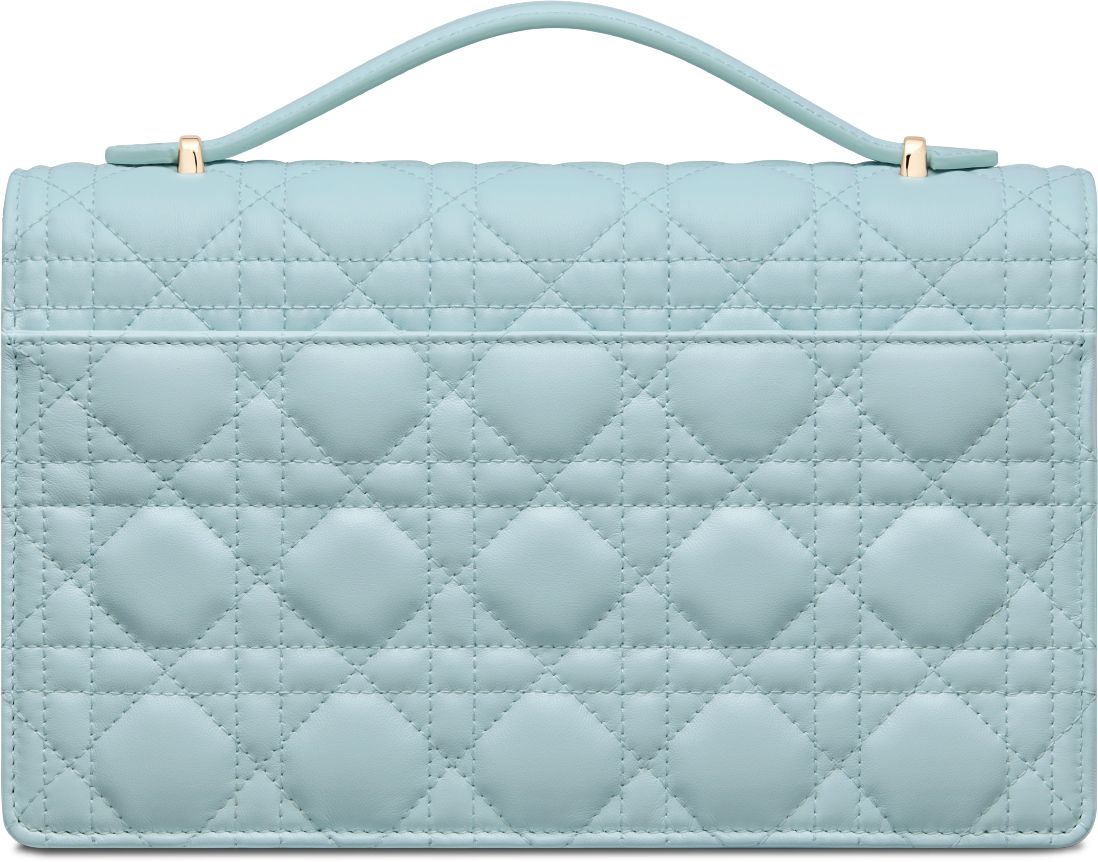 My Dior Top Handle Bag Celestial Blue Cannage Lambskin | DIOR