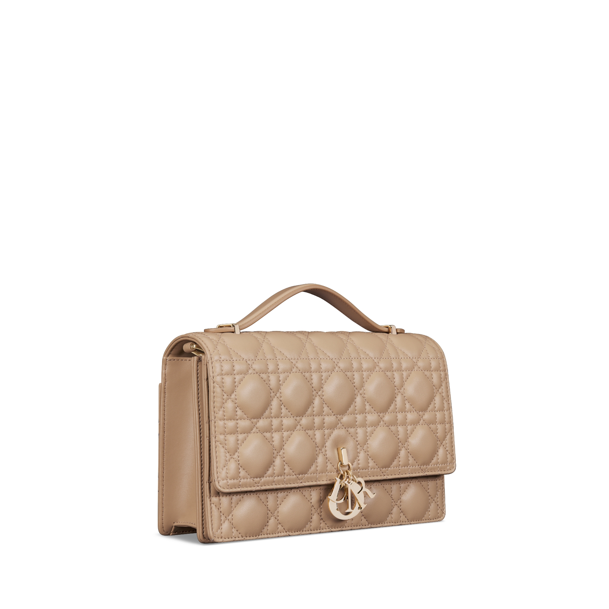 My Dior Top Handle Bag Biscuit Cannage Lambskin | DIOR