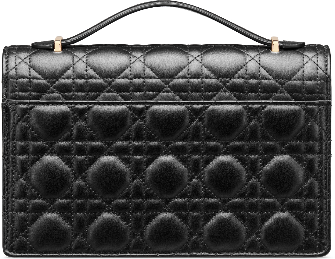 Sac Top Handle My Dior Cuir d'agneau Cannage noir | DIOR