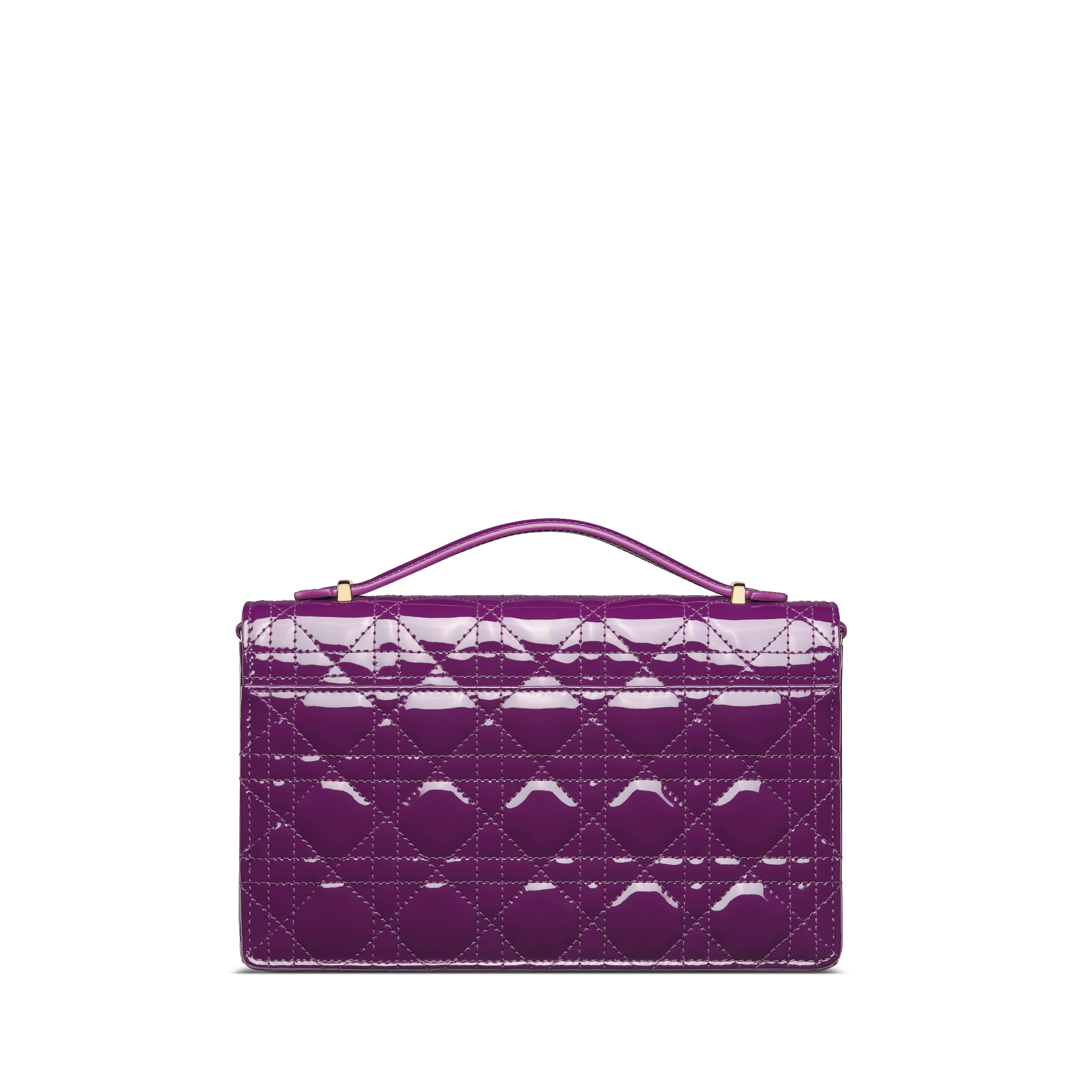 My Dior Top Handle Bag Royal Purple Patent Cannage Calfskin | DIOR