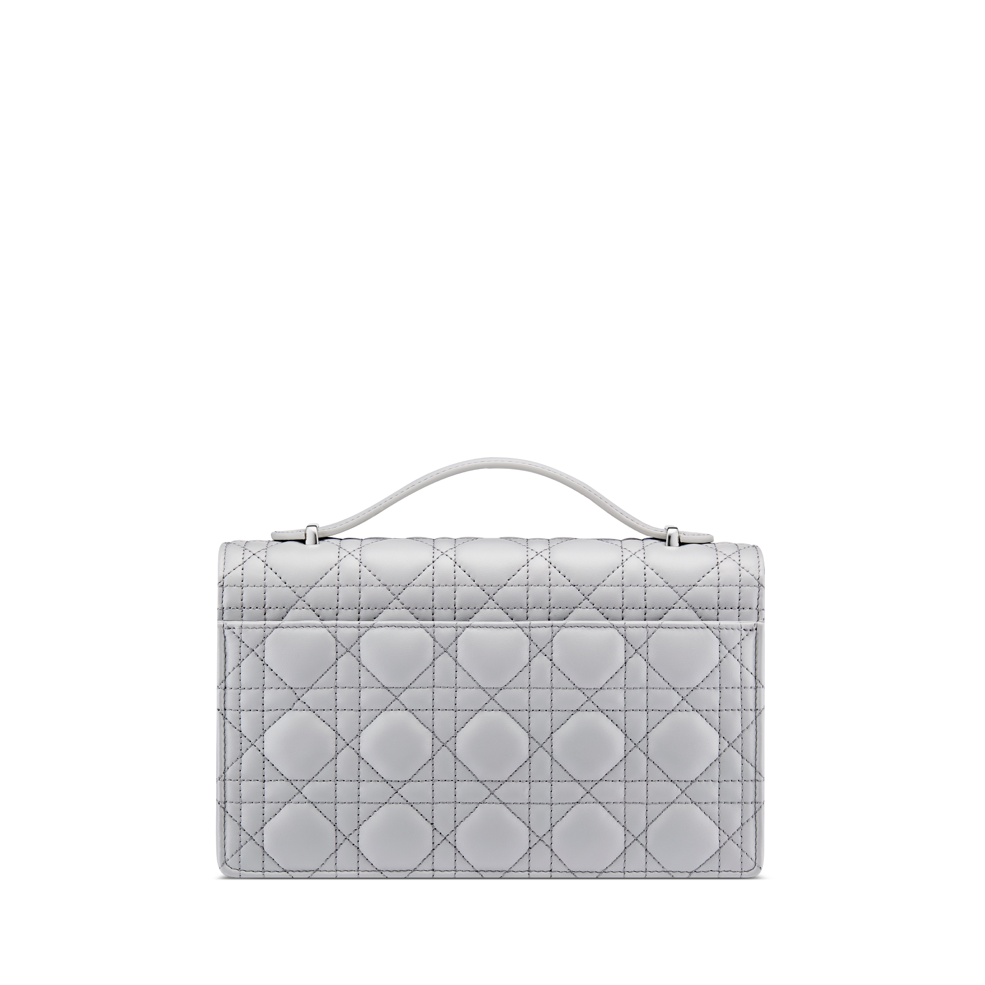My Dior Top Handle Bag Gray Cannage Lambskin | DIOR