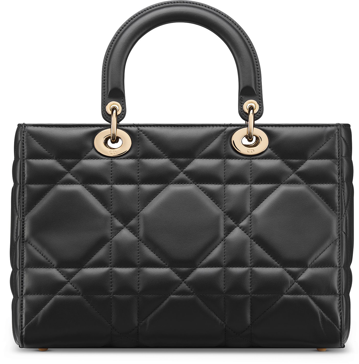 Bolsa Lady D-Sire My ABCDior média Couro de vitelo Maxicannage preto | DIOR