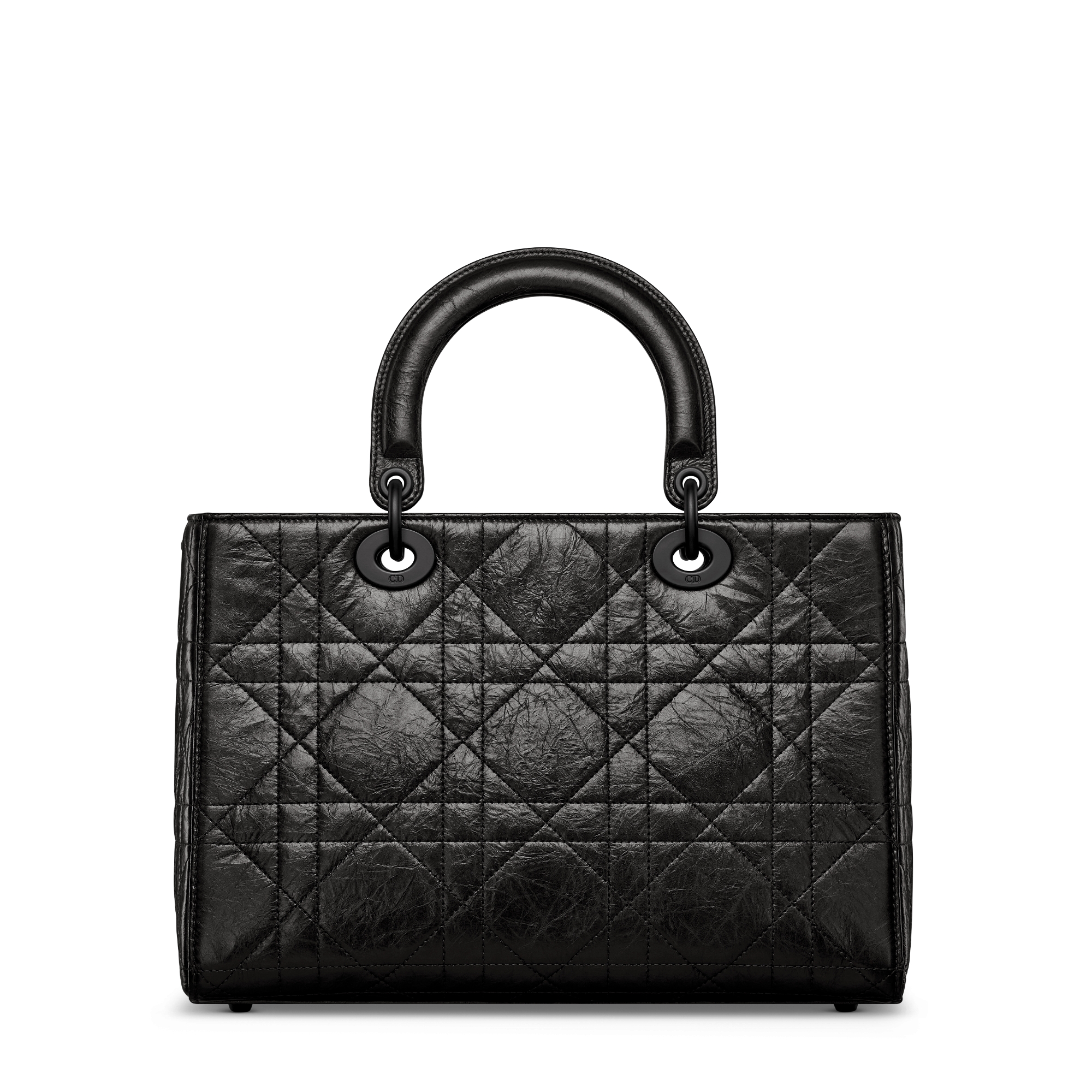 Medium Lady D-Sire My ABCDior Bag Black Macrocannage Crinkled Calfskin ...