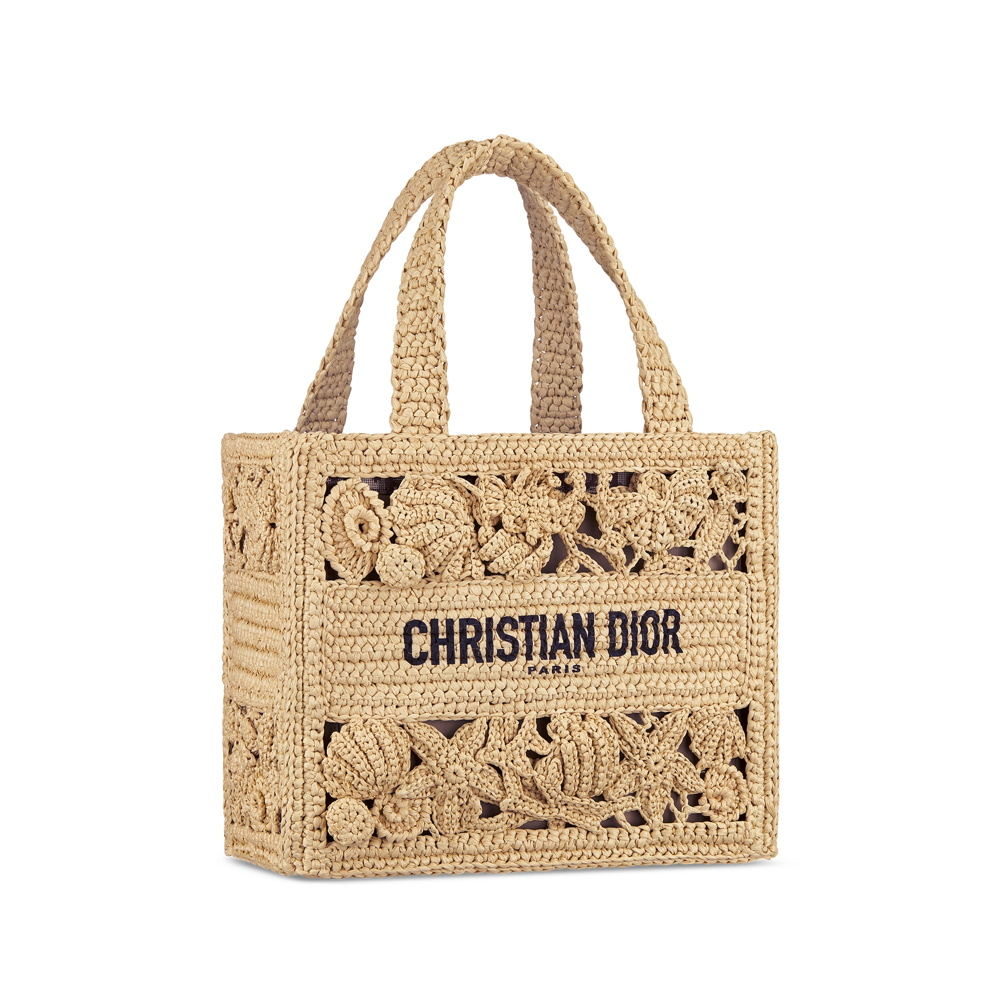 Small Dior Book Tote Crocheted Raffia with Natural Dior Cabinet de ...