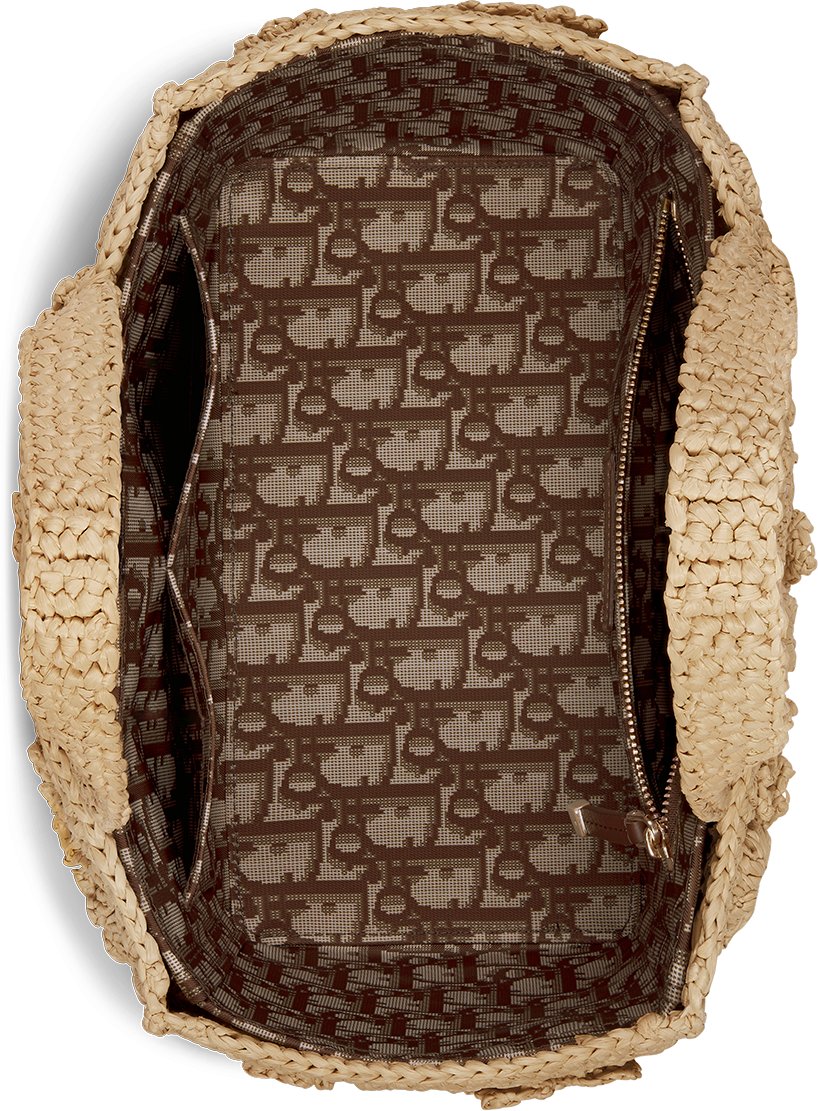 Dior Book Tote pequeño Rafia natural (26,5 x 22 x 14 cm) | DIOR