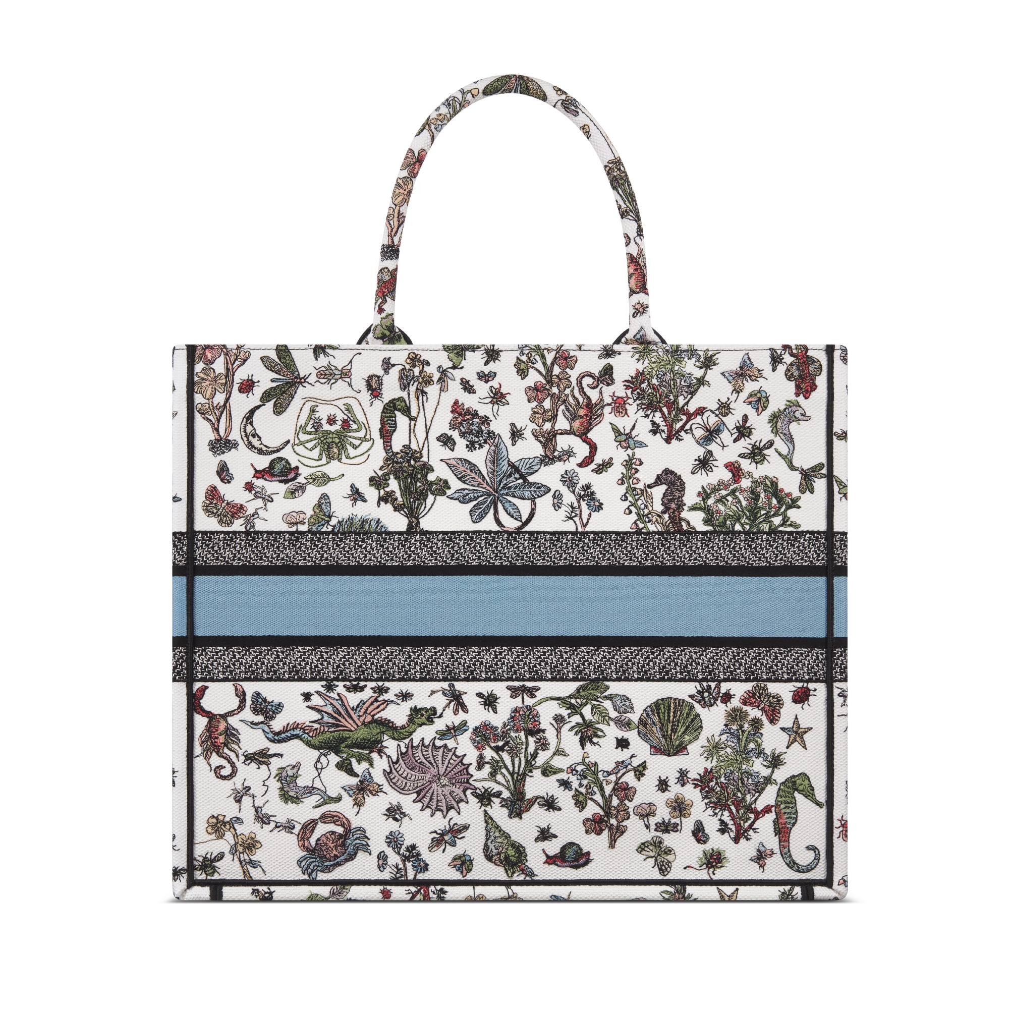 Large Dior Book Tote Latte Embroidery with Multicolor Dior Cabinet de ...