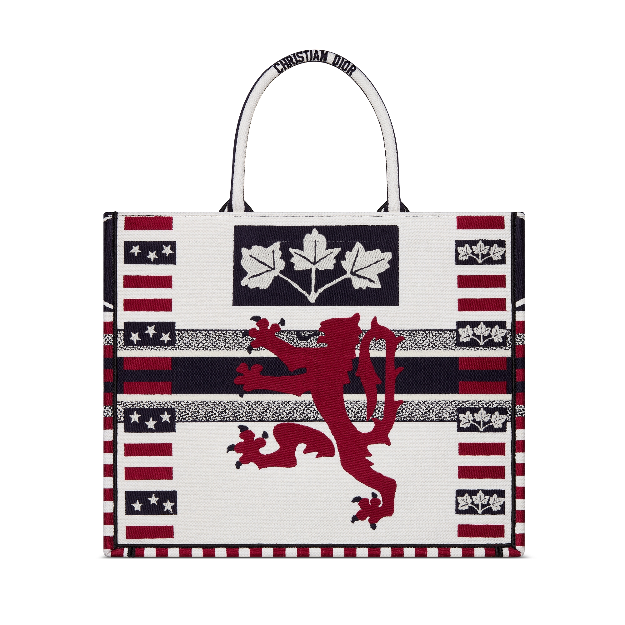 Large Dior Book Tote Multicolor Dior Scotland Map Embroidery (42 x 35 x ...