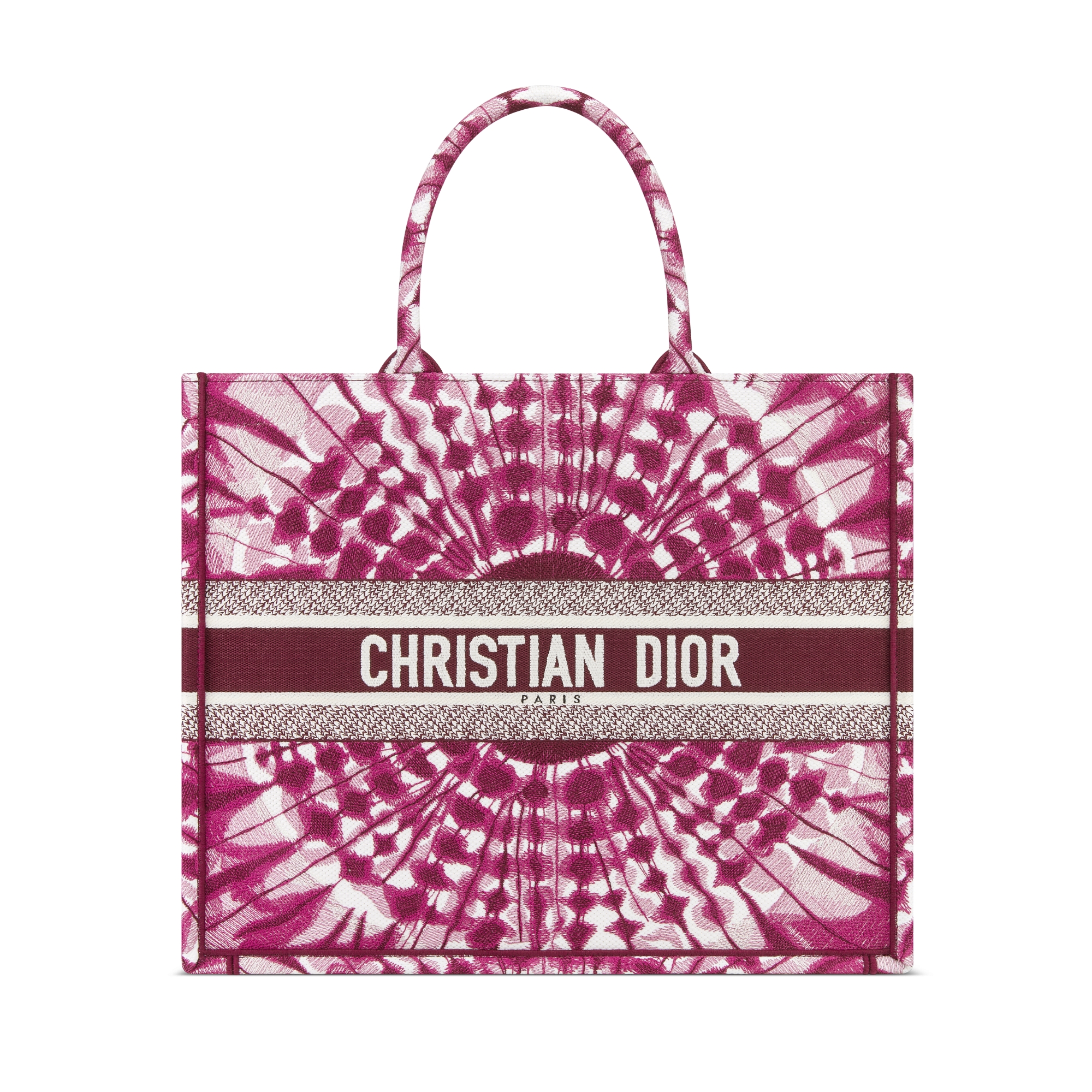 Miss Dior große Dior Book Tote Tie & Dior Stickerei in Lila (42 x 35 x ...