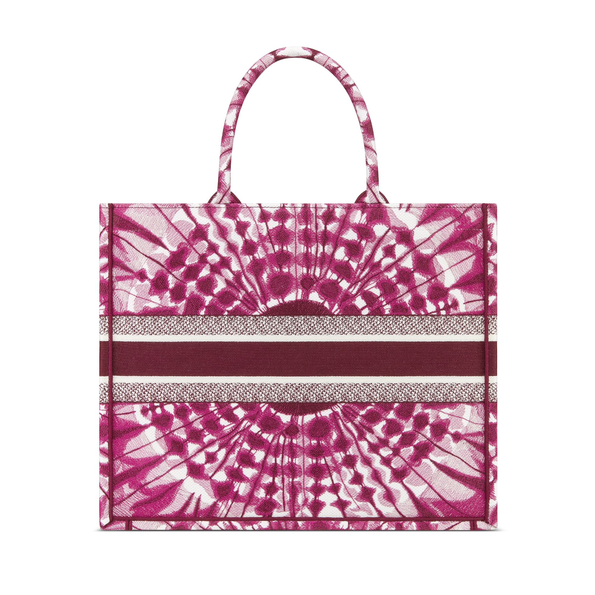 Miss Dior Large Dior Book Tote Purple Tie & Dior Embroidery (42 x 35 x ...
