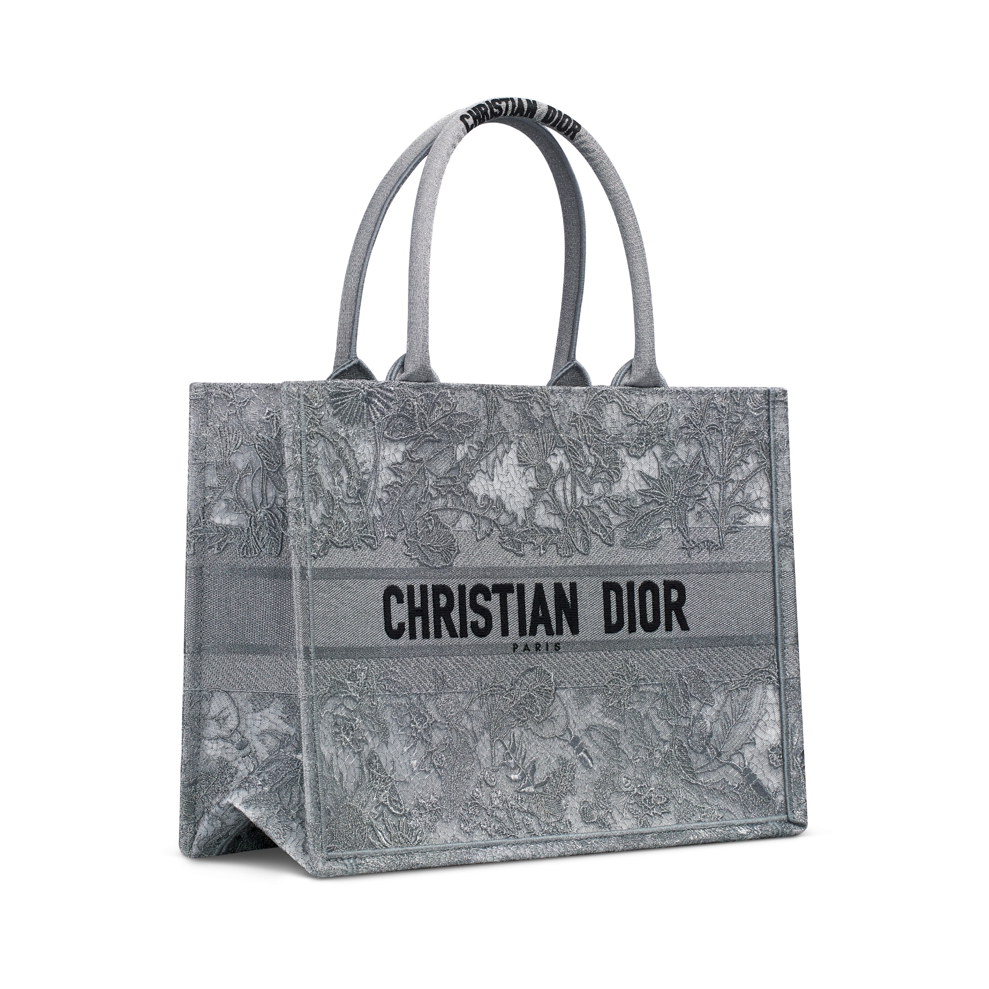 Borsa media Dior Book Tote Dior Or Ricamo macramè Dior Chardons in filo ...