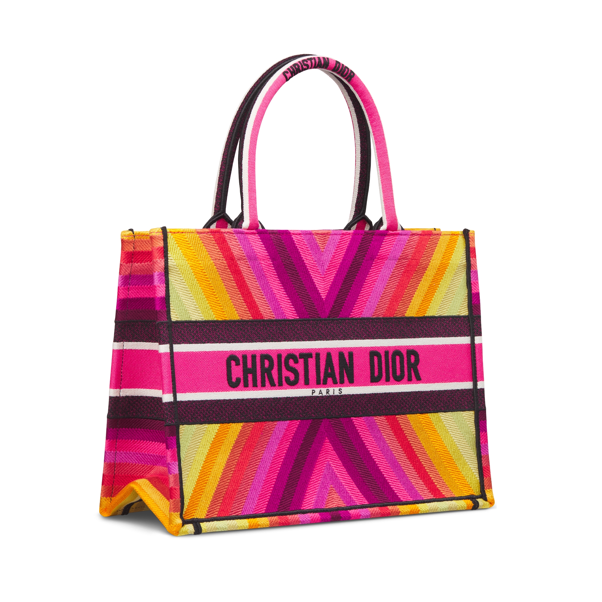 Bolsa Dior Book Tote Miss Dior média Bordado Dior Bayadère ...